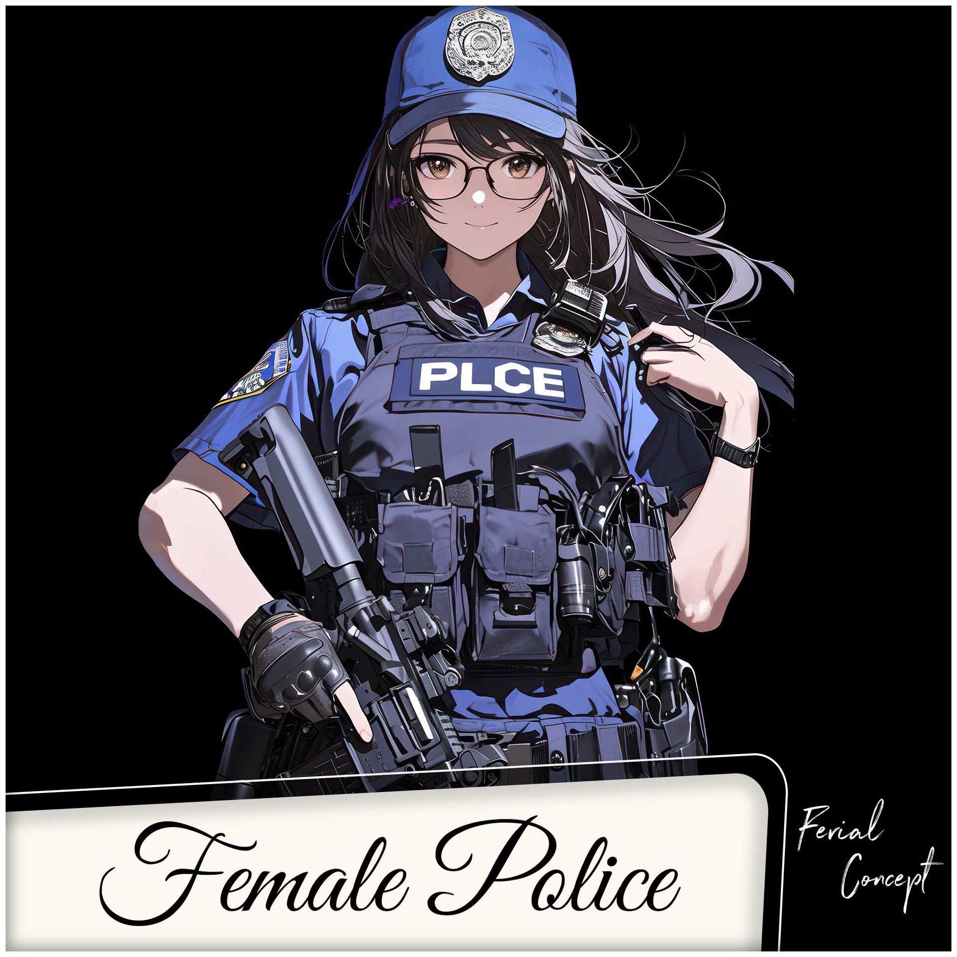 ArtStation - 🔹250 Female Police - Anime Character Reference Image Pack ...