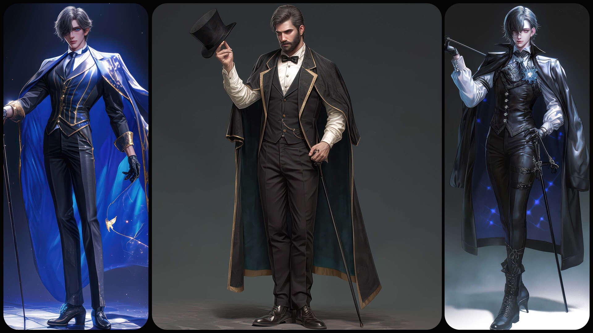 Ferial Studio - 🔹240 Magician Male - Anime Character Reference Image ...