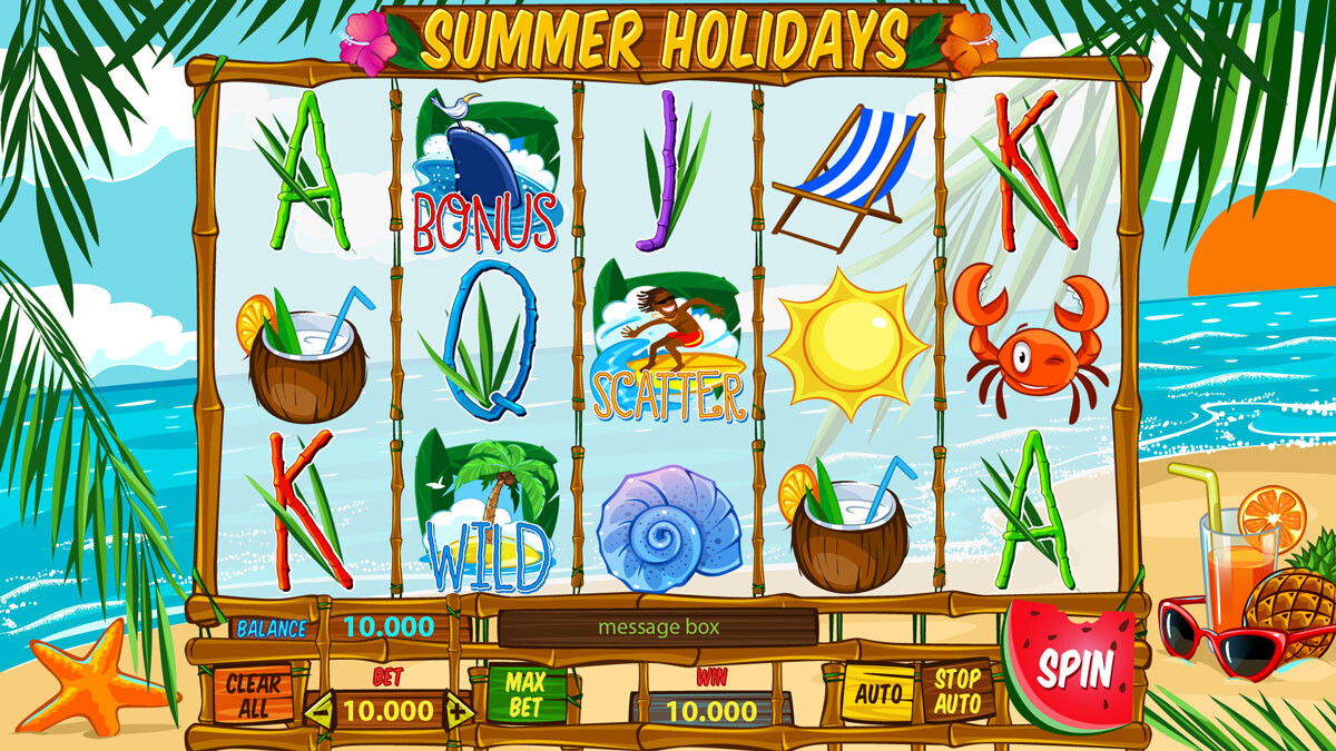 ArtStation - The Main UI for the Summer themed slot game