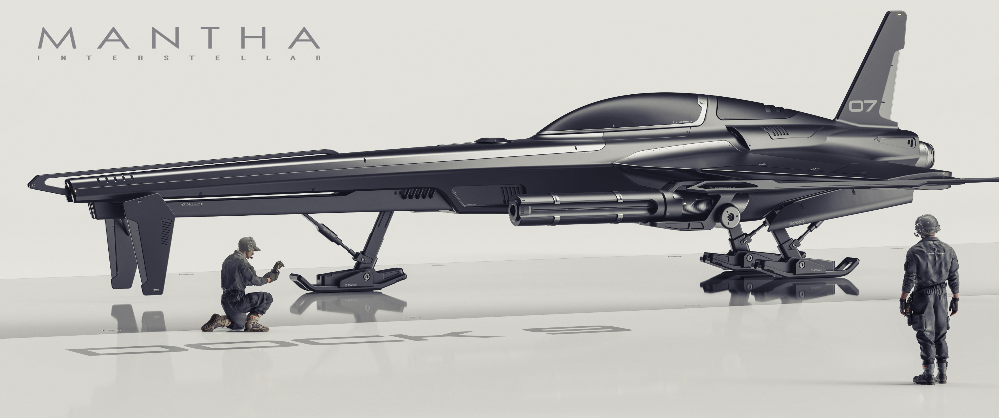 Ponte Ryuurui - Scifi Fighter Jet Concept