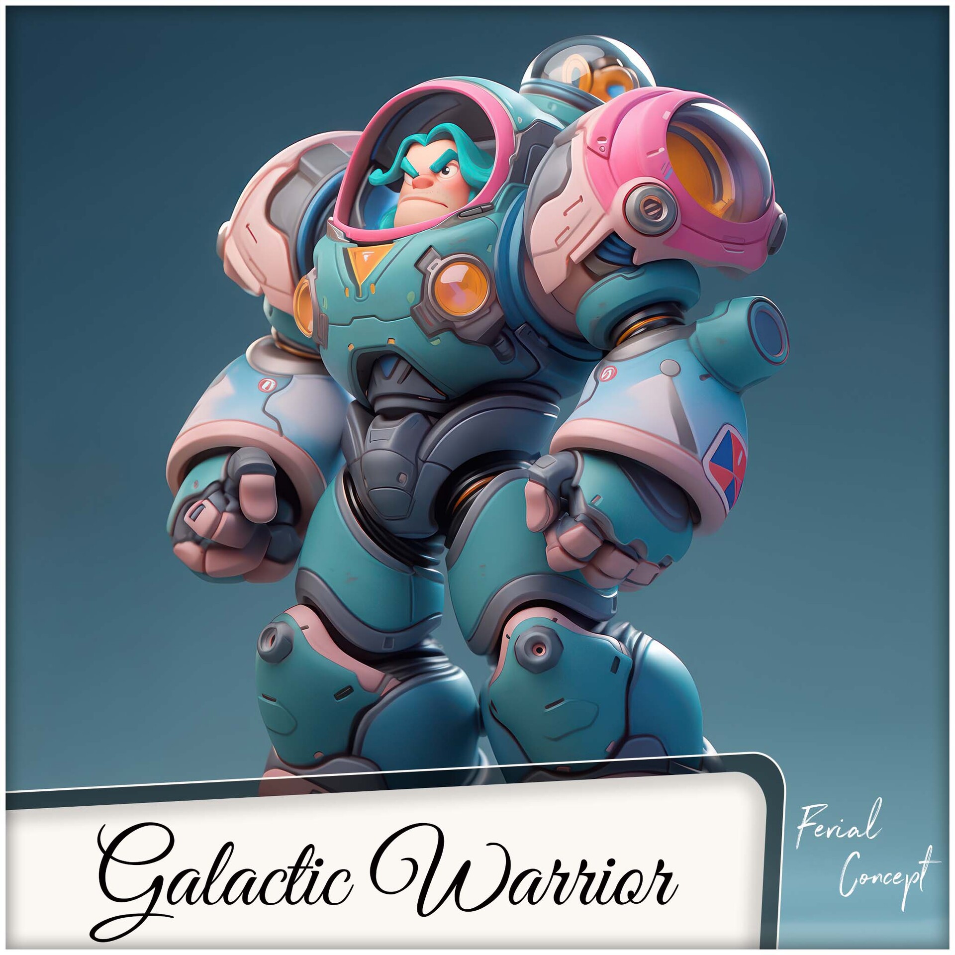 Ferial Studio - 🔹200 Galactic Warrior - Stylized Character Reference Image Pack v.69 |4K|