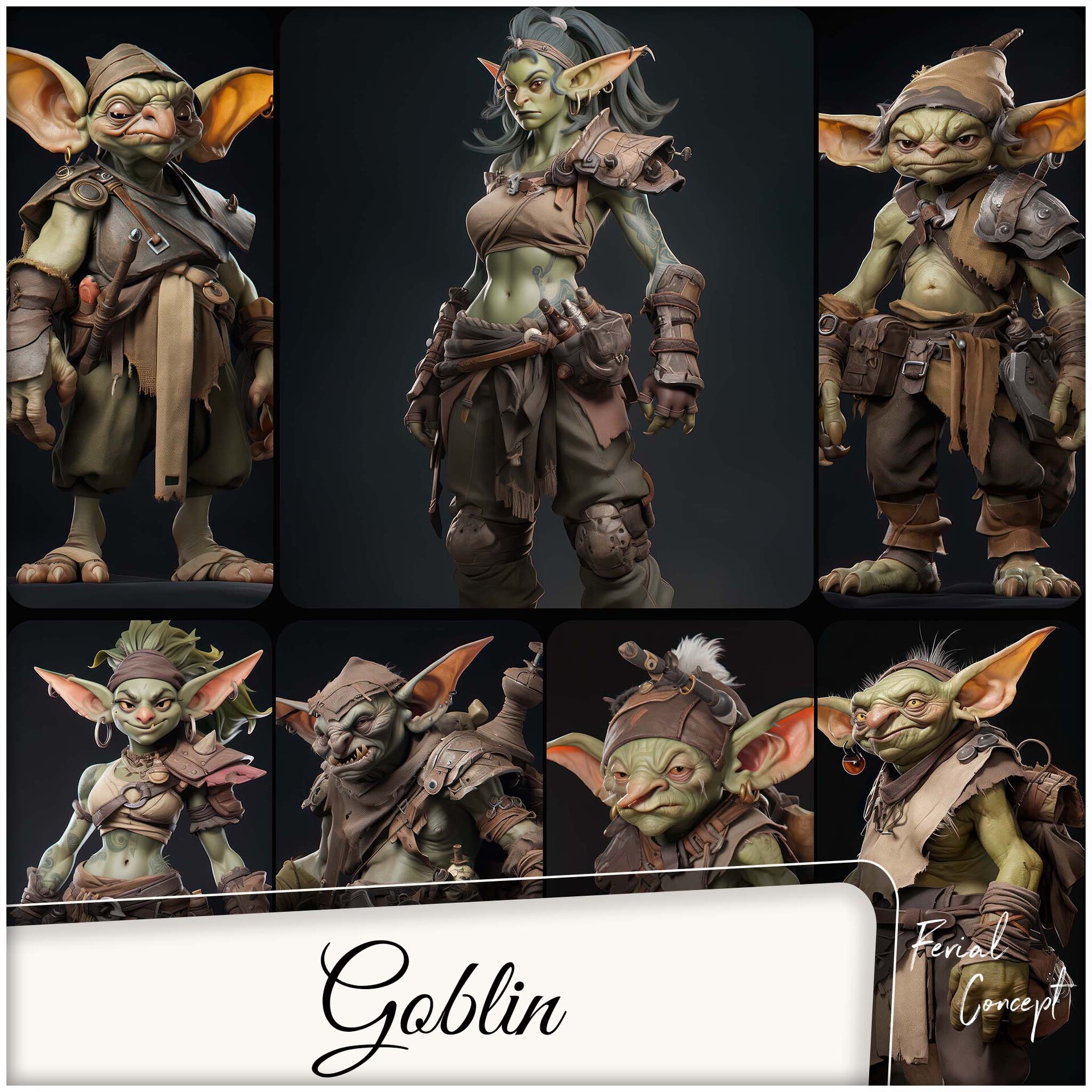 Ferial Studio - 🔹270 Goblin - Stylized Character Reference Image Pack v ...