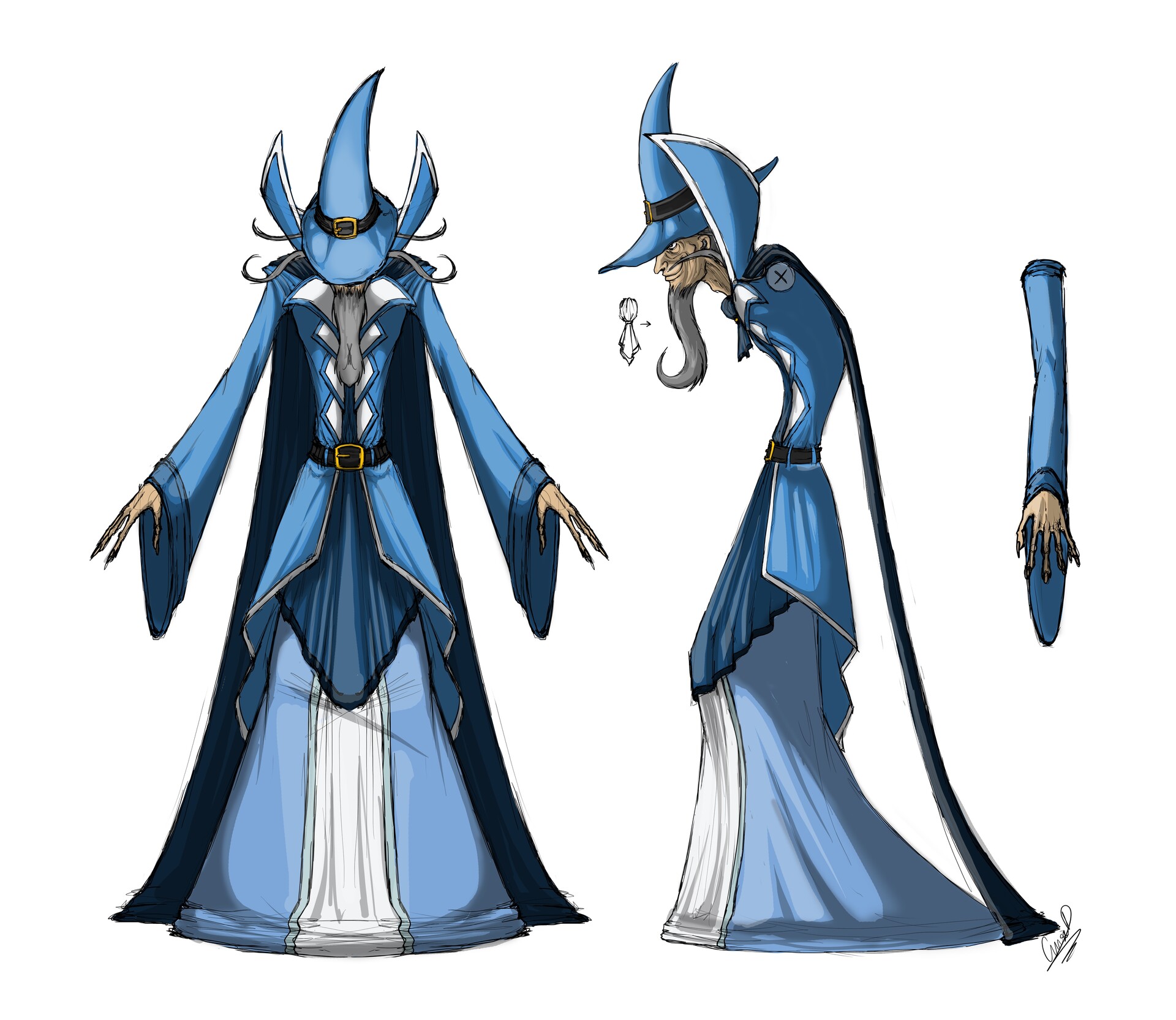 ArtStation - Evil wizard concept with hat