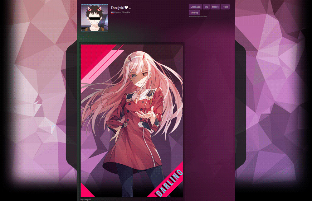 ArtStation - Animated Steam Profile Artwork - Zero Two