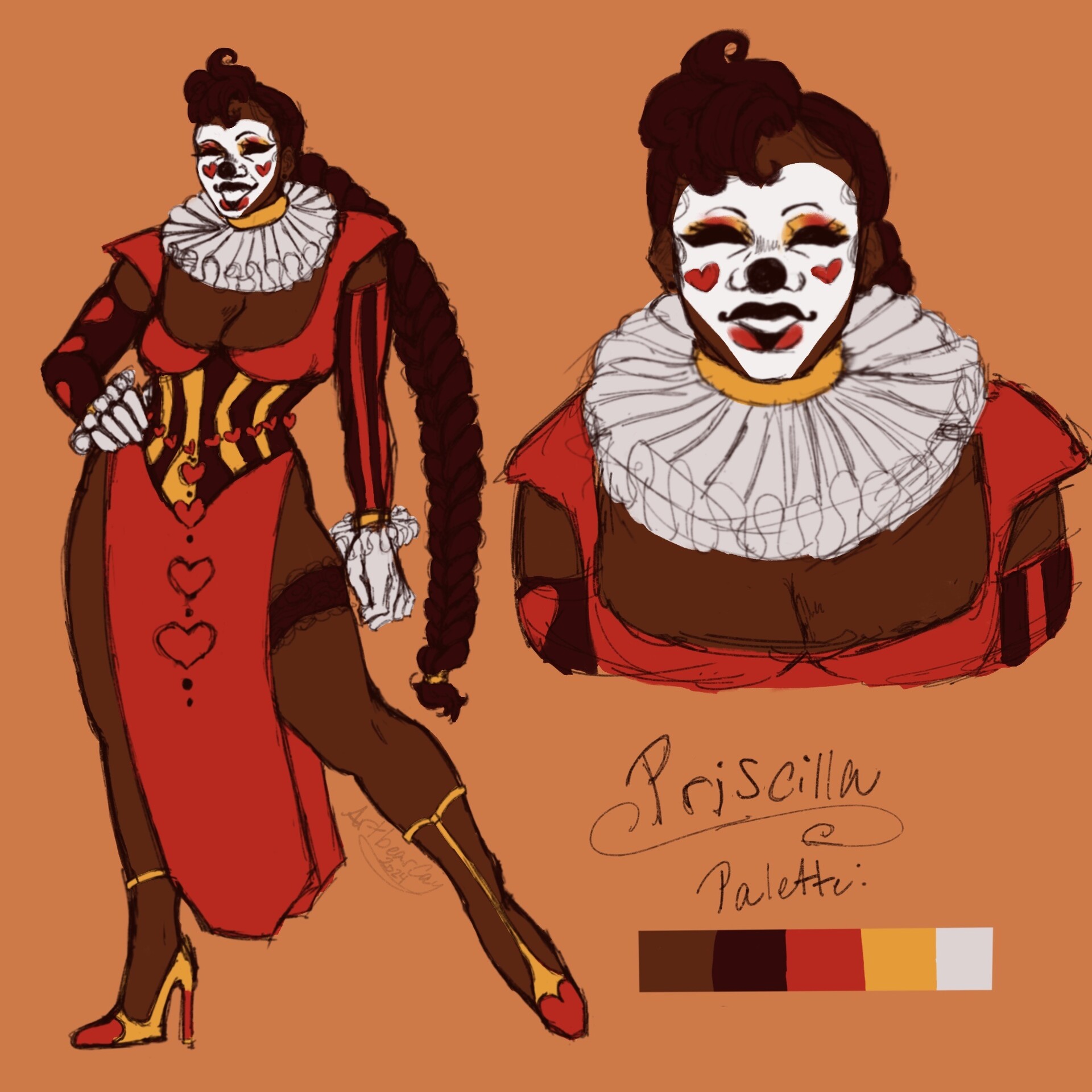 ArtStation - A redesign of an old clown oc