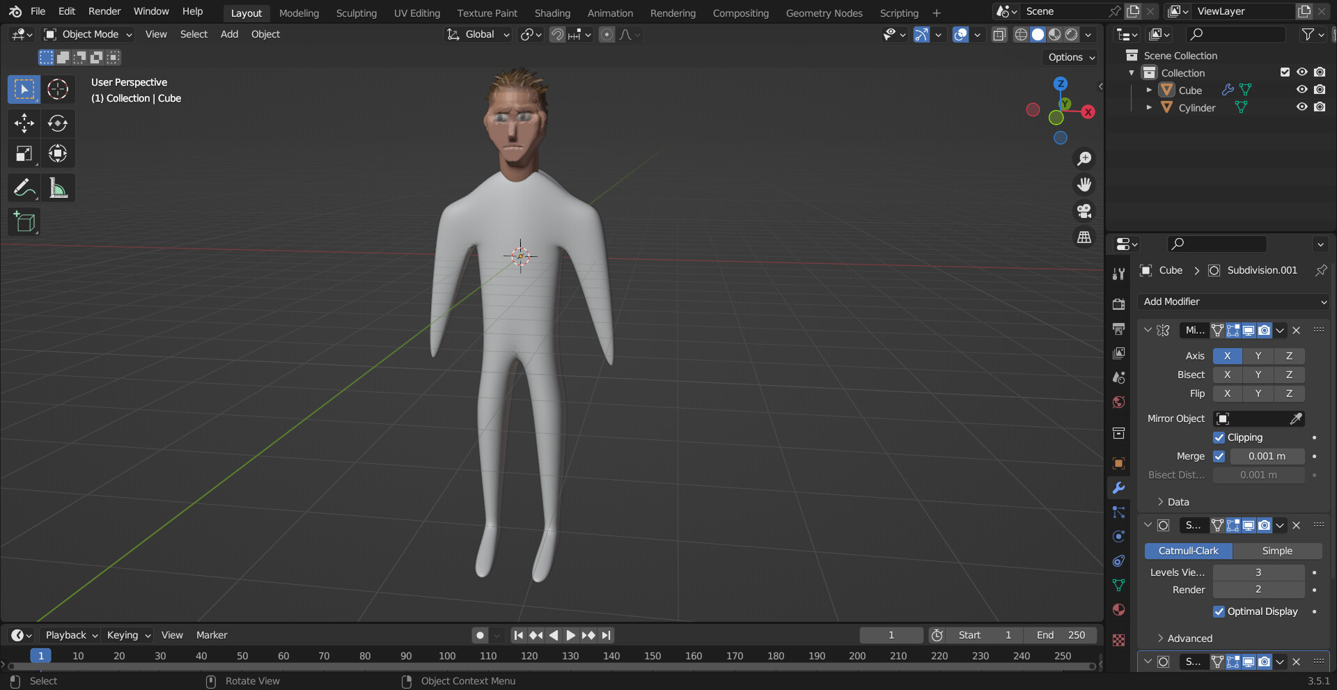 ArtStation - First human figure model