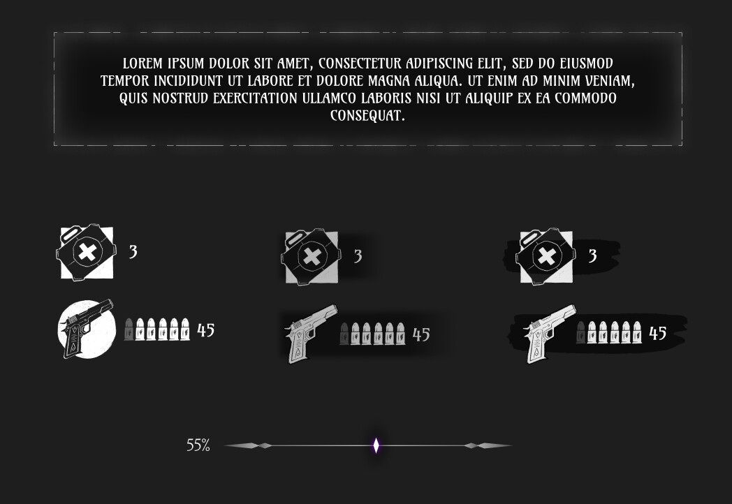 ArtStation - Untitled Horror Game | UI/UX Design