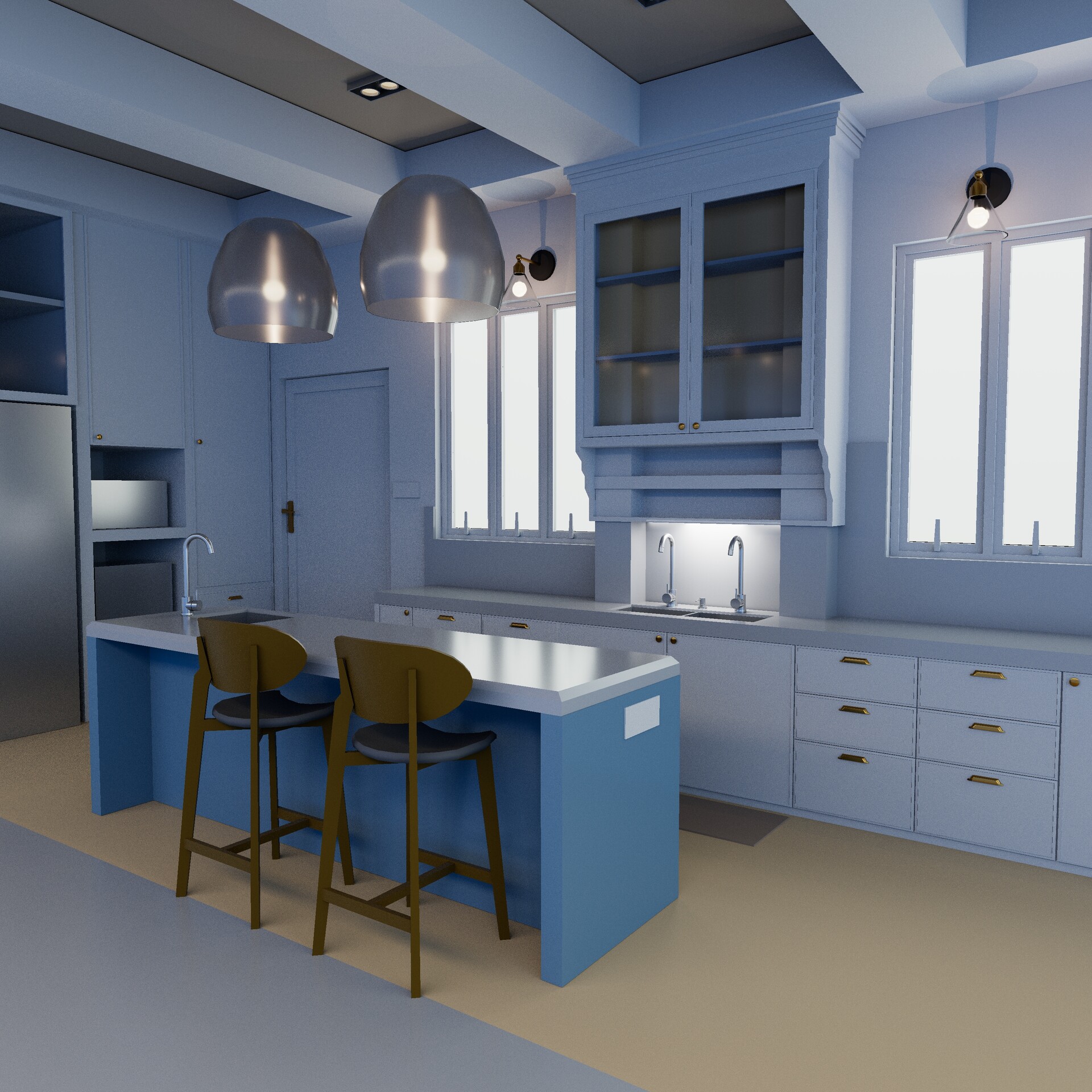 ArtStation - 3D Animation of Kitchen Design Concept