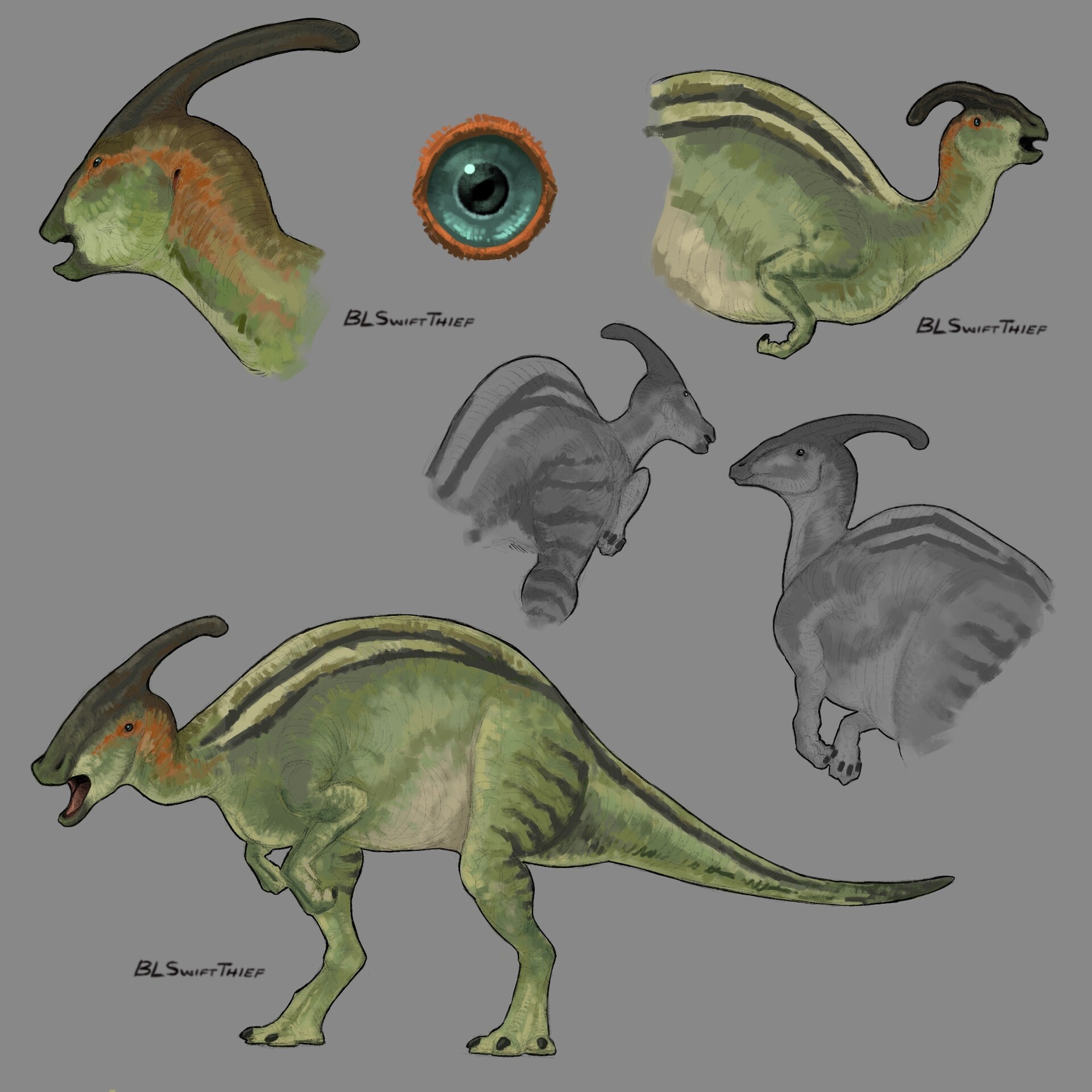 ArtStation - Parasaurolophus anatomy (JP3)