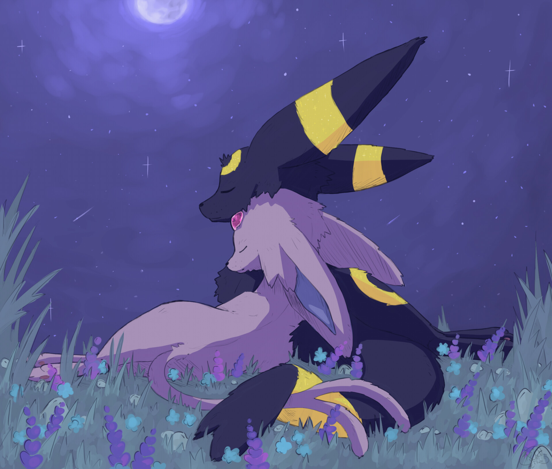 ArtStation - Pokemon fan art: Calm night