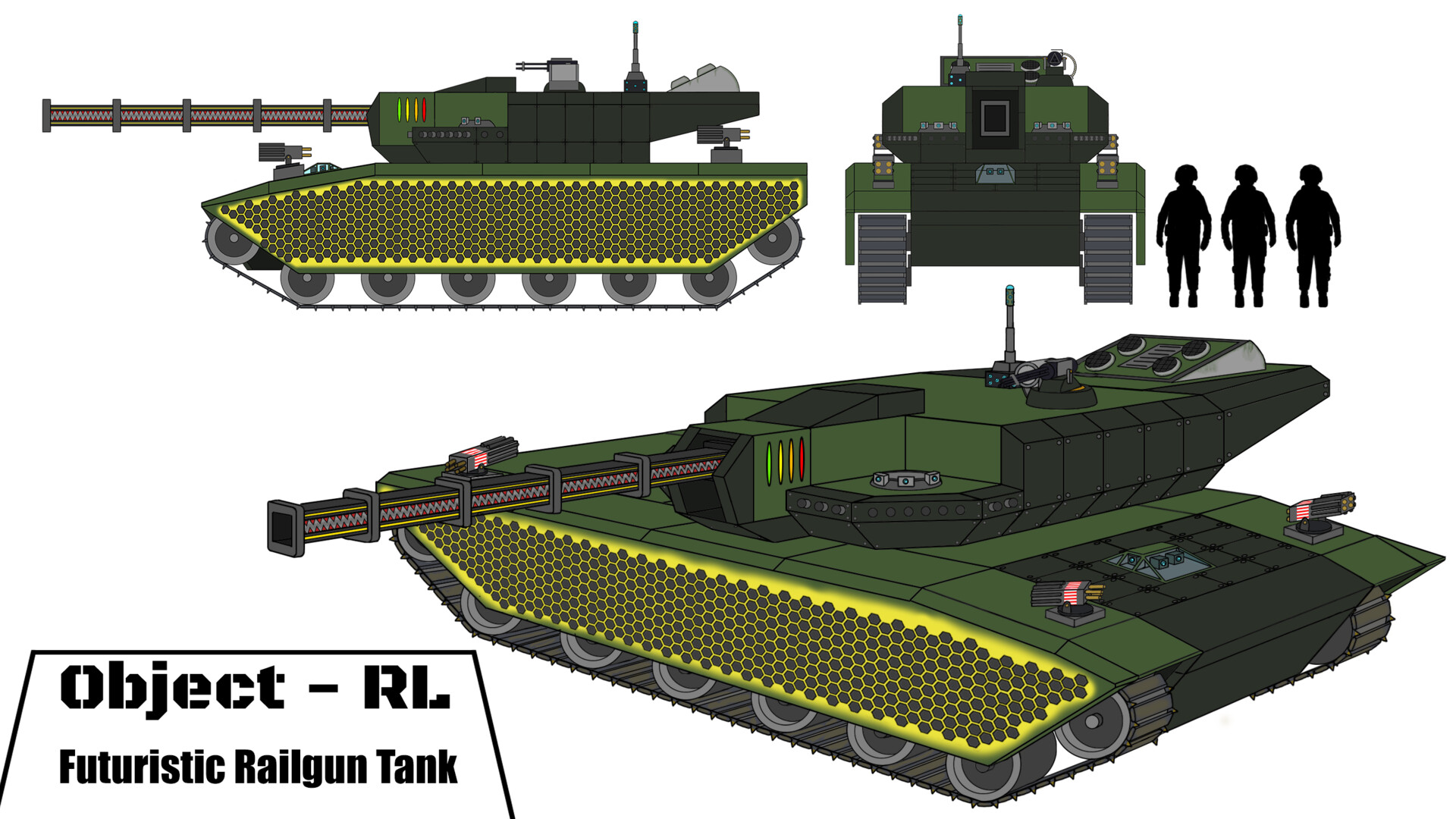 ArtStation - Object - RL Futuristic Railgun Tank
