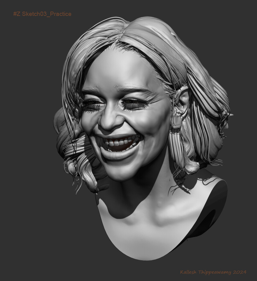 Kallesh Thippeswamy - My SketchBook##Z Sketch03_Practice#Zbrush Sculpt
