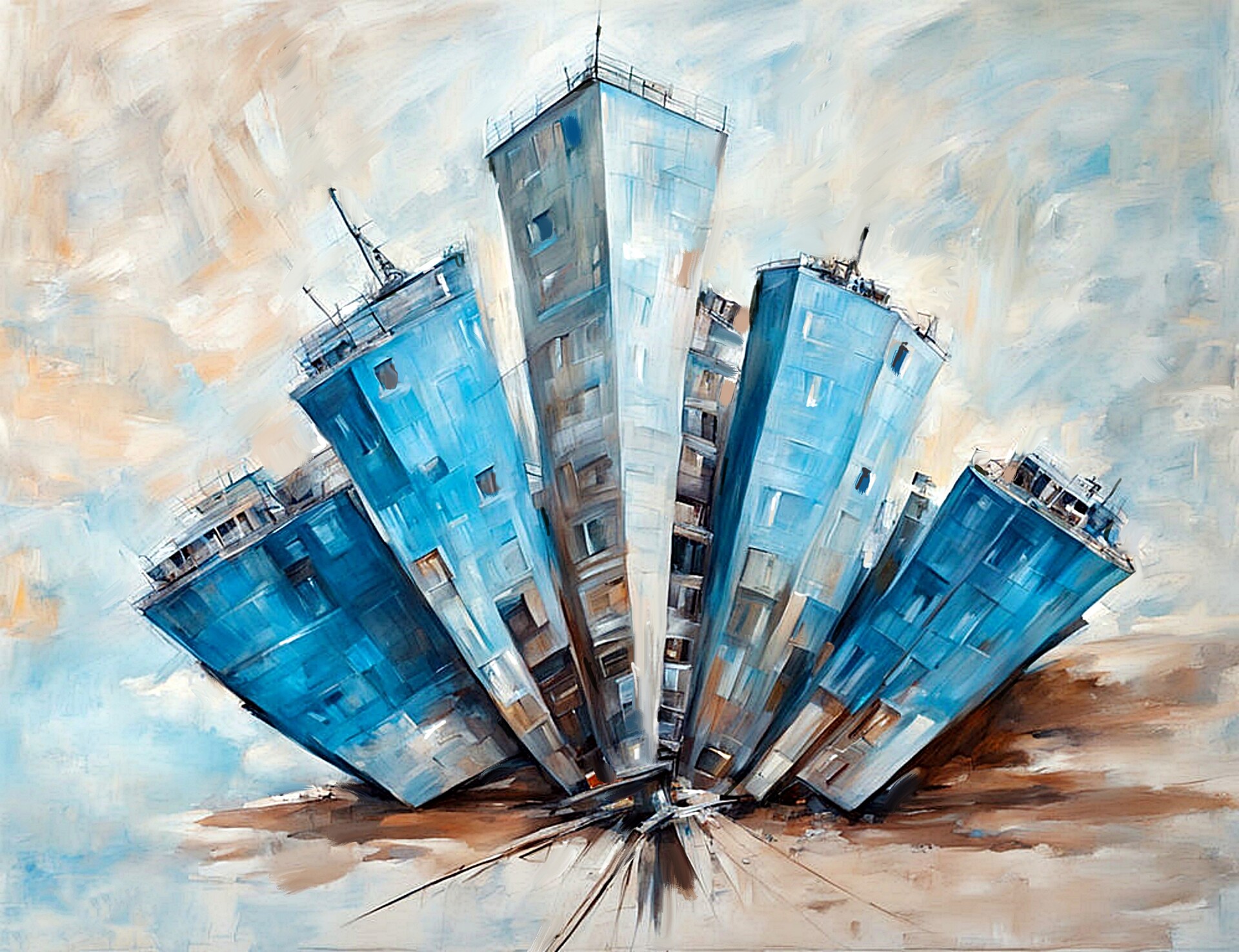 ArtStation - Urban stylized drawing of a modern city