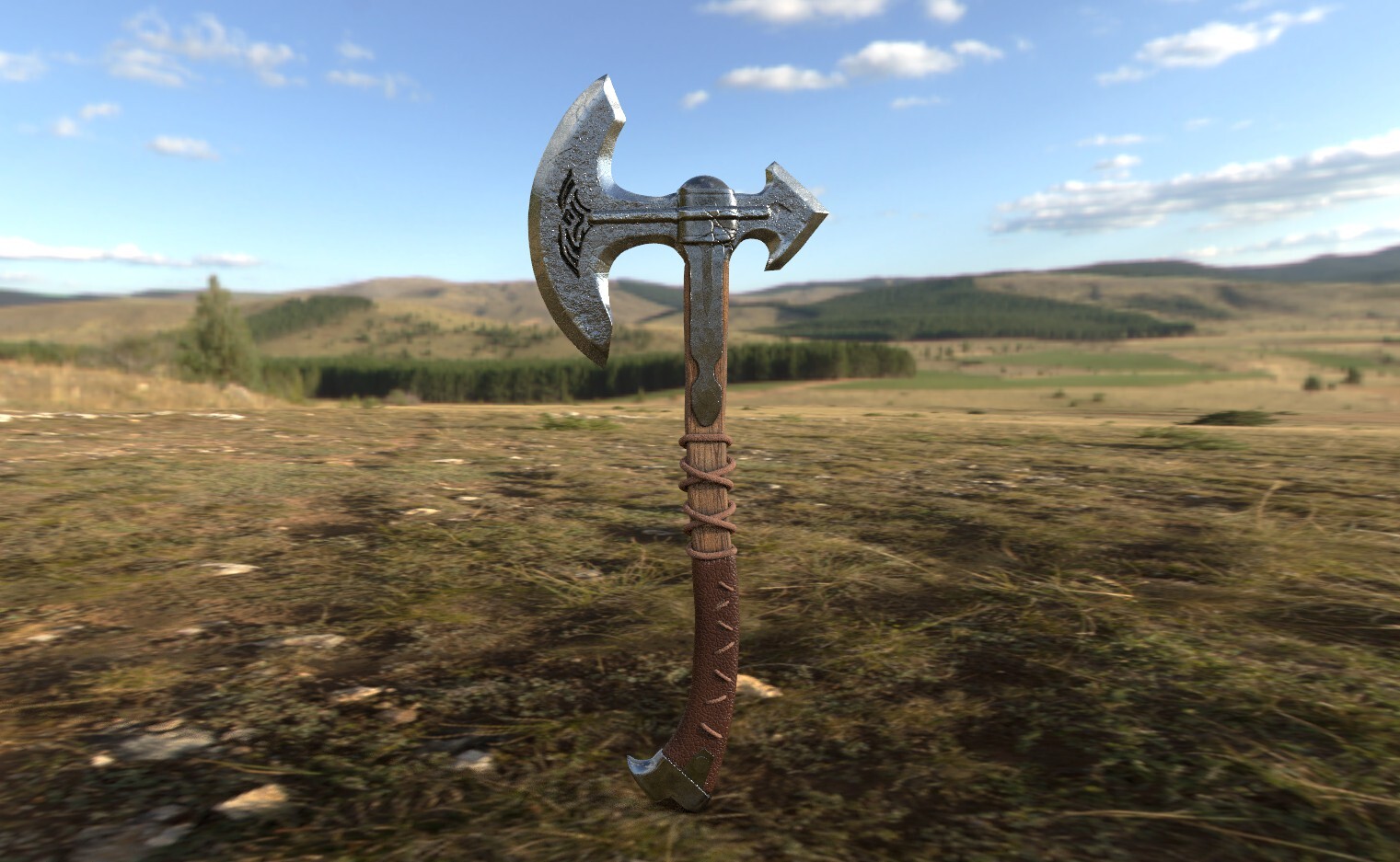 ArtStation - war axe weapon 3d model