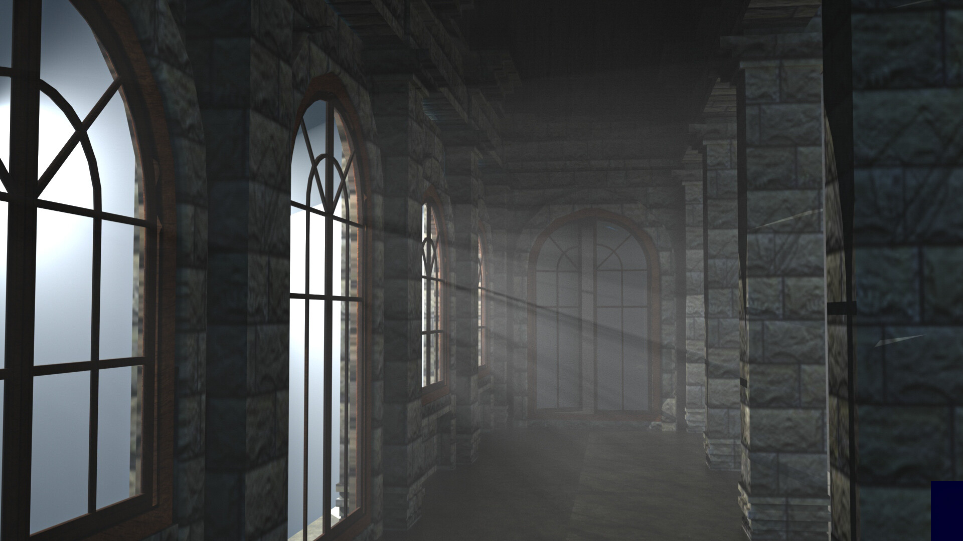 ArtStation - hallway architect model in Maya