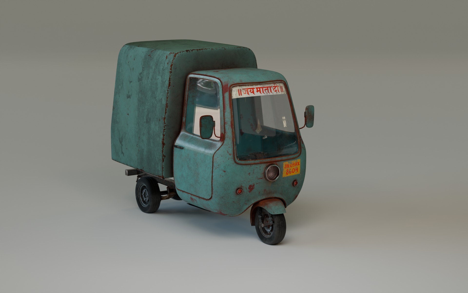 ArtStation - old rusty Autorickshaw/tuk tuk loader