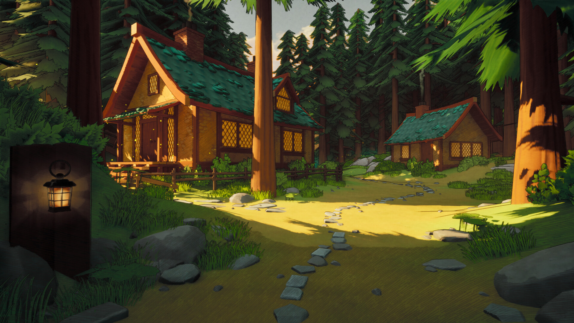 ArtStation - Quiet Meadow: Stylized Forest Scene