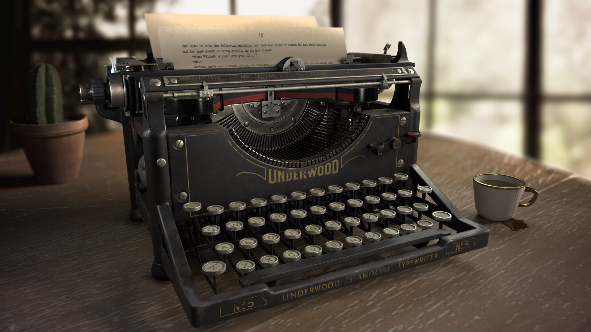 ArtStation - Underwood typewriter 3D model