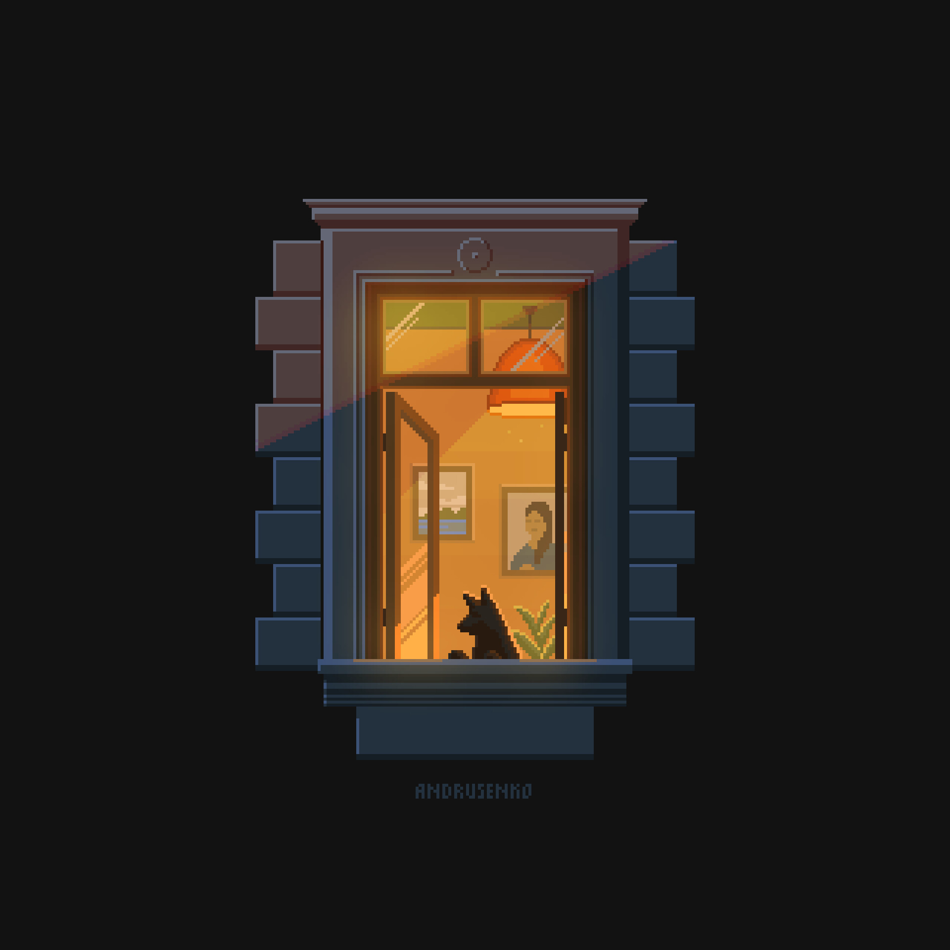ArtStation - Pixel art illustration "Windows"