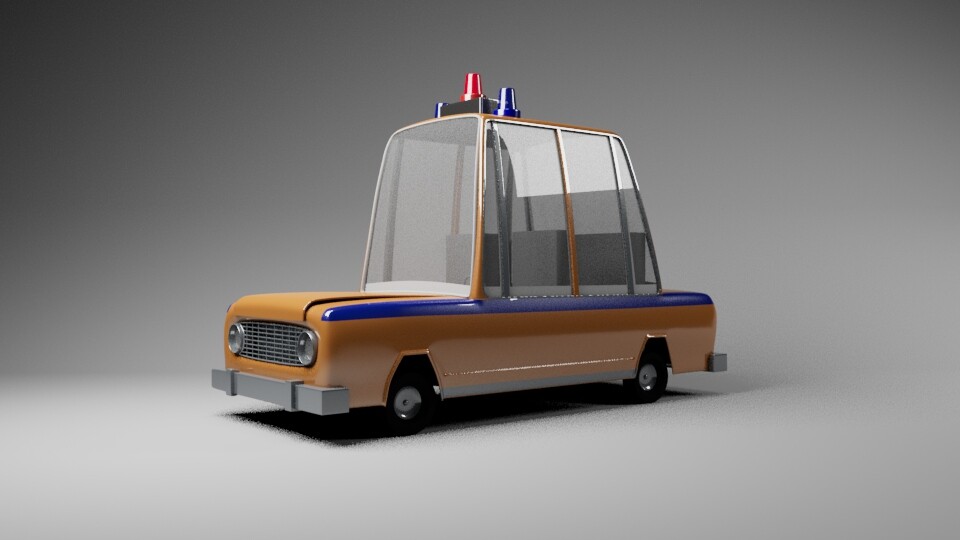 ArtStation - Orange Police Car