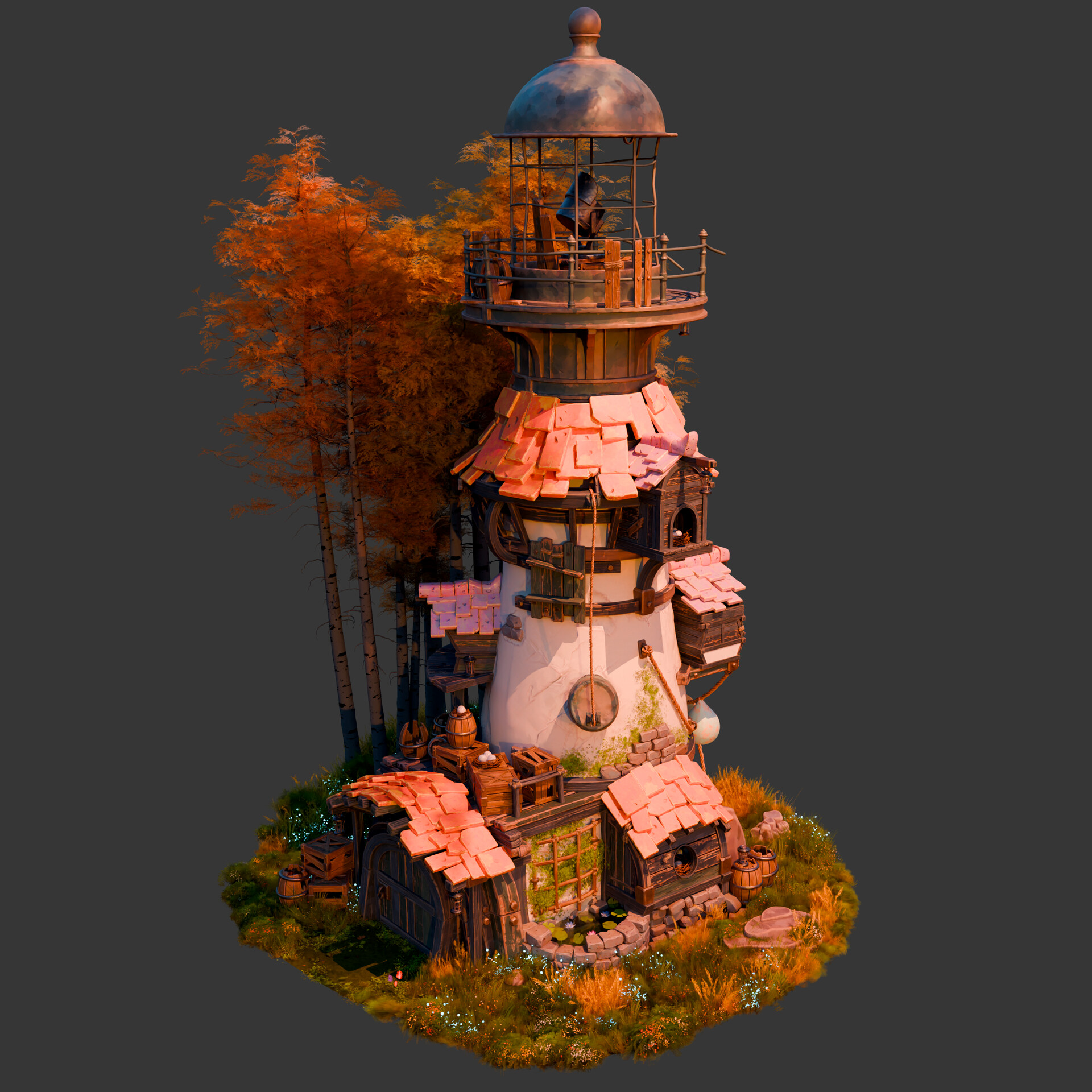 ArtStation - The Bird Lighthouse - Stylized