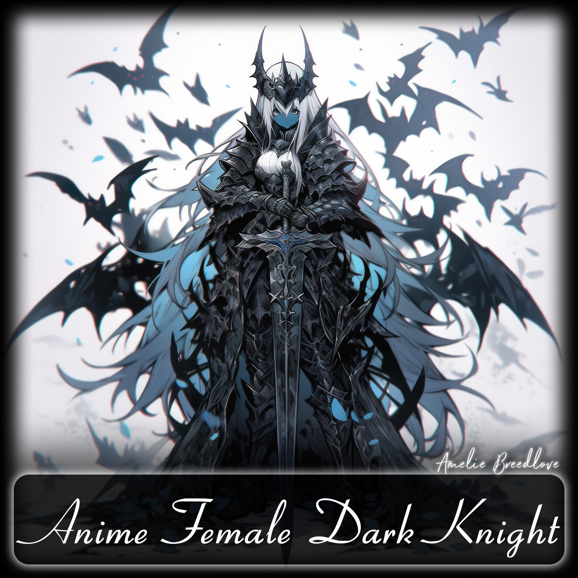 ArtStation - 200 Anime Female Dark Knight (Full Body) Reference Pack ...
