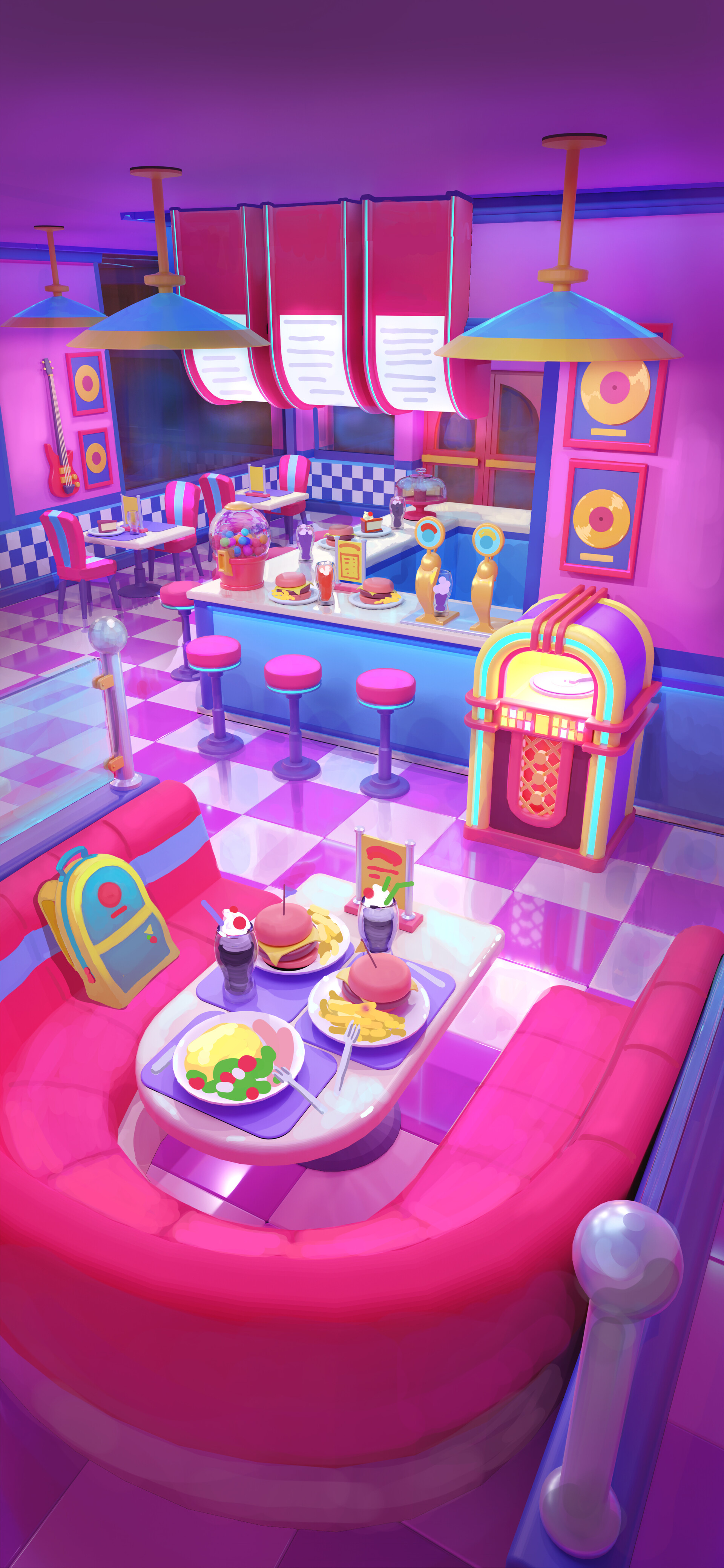 ArtStation - Retro Cafe