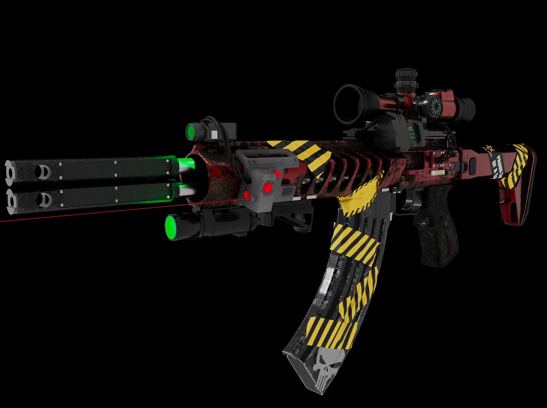 ArtStation - Assault Rifle "Double Barrel Peace Destroyer"