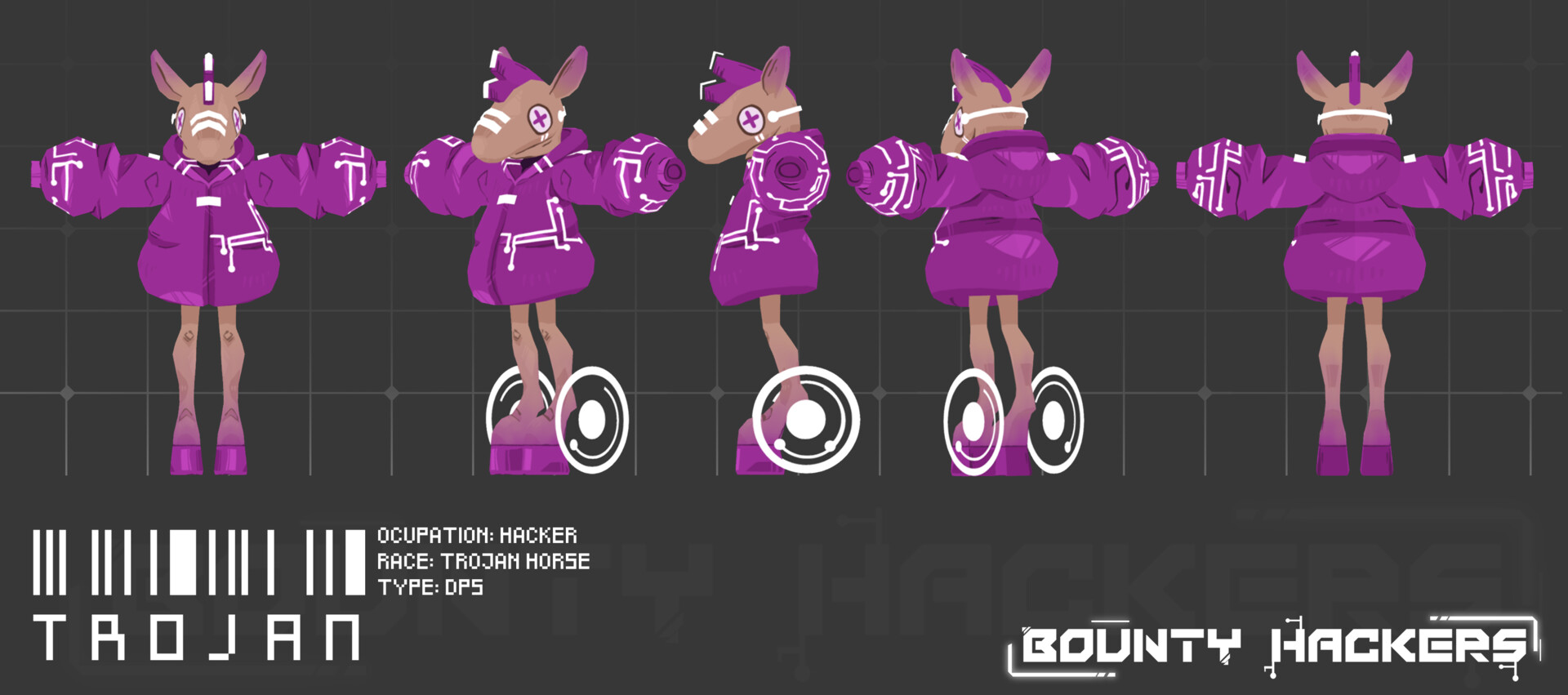 ArtStation - BountyHackers - Hacker Character Sheet [3D]