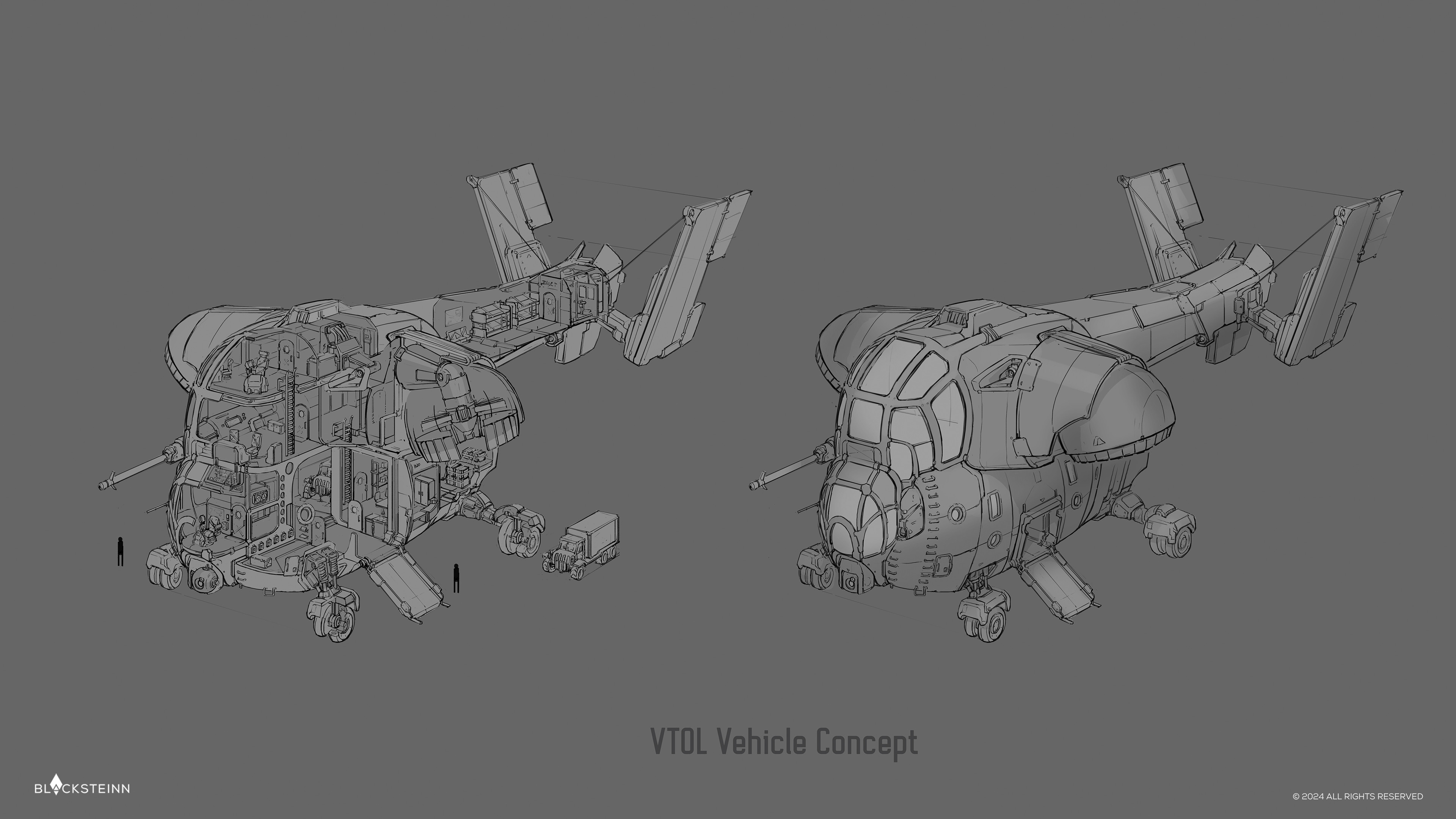 Blacksteinn - VTOL Cargo Aircraft | Concept art