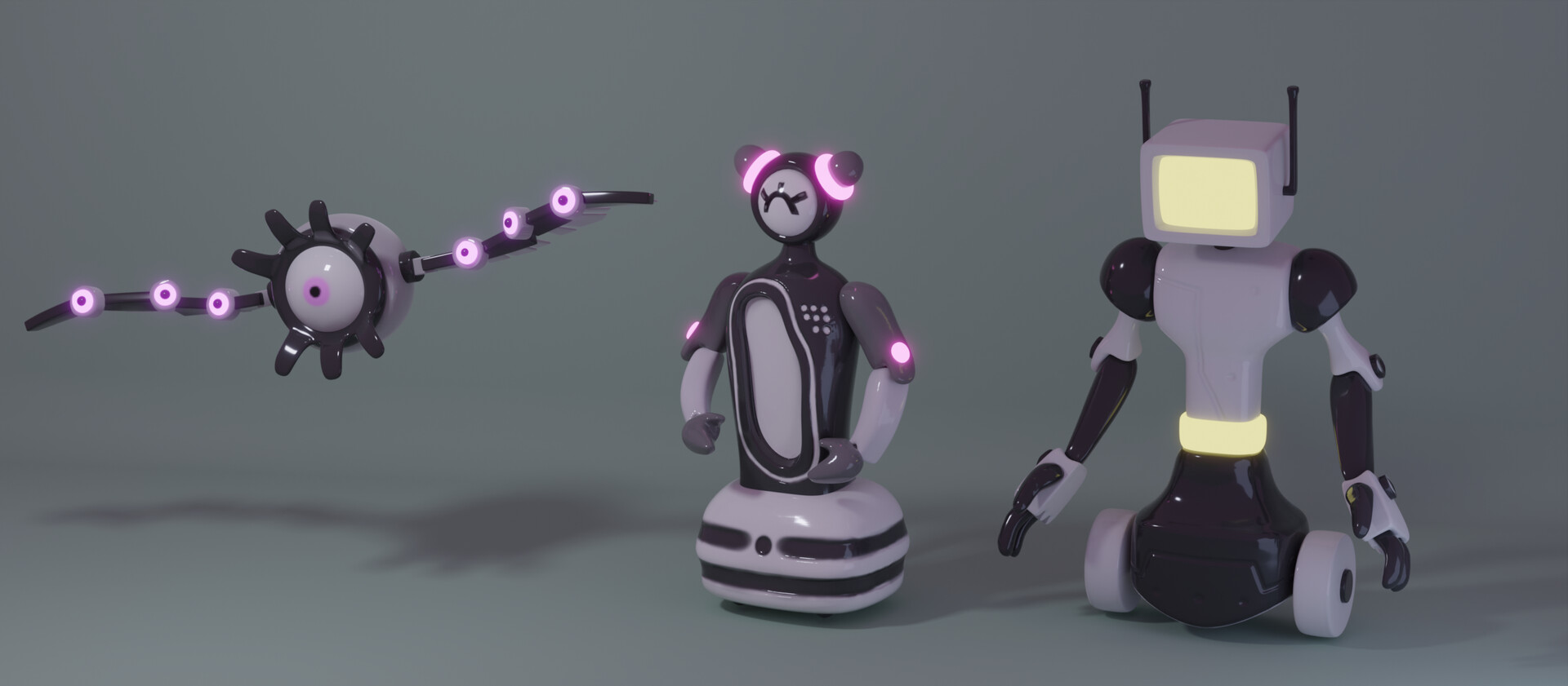 ArtStation - three robots (models&animations)