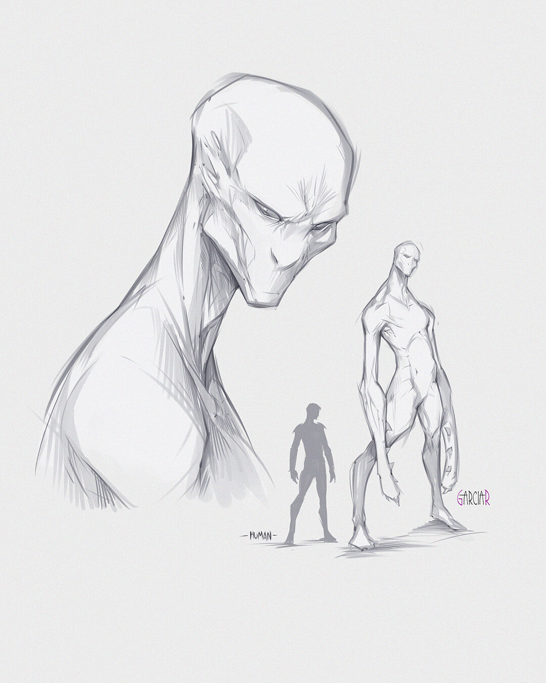 ArtStation - Character Sketch (Alien)