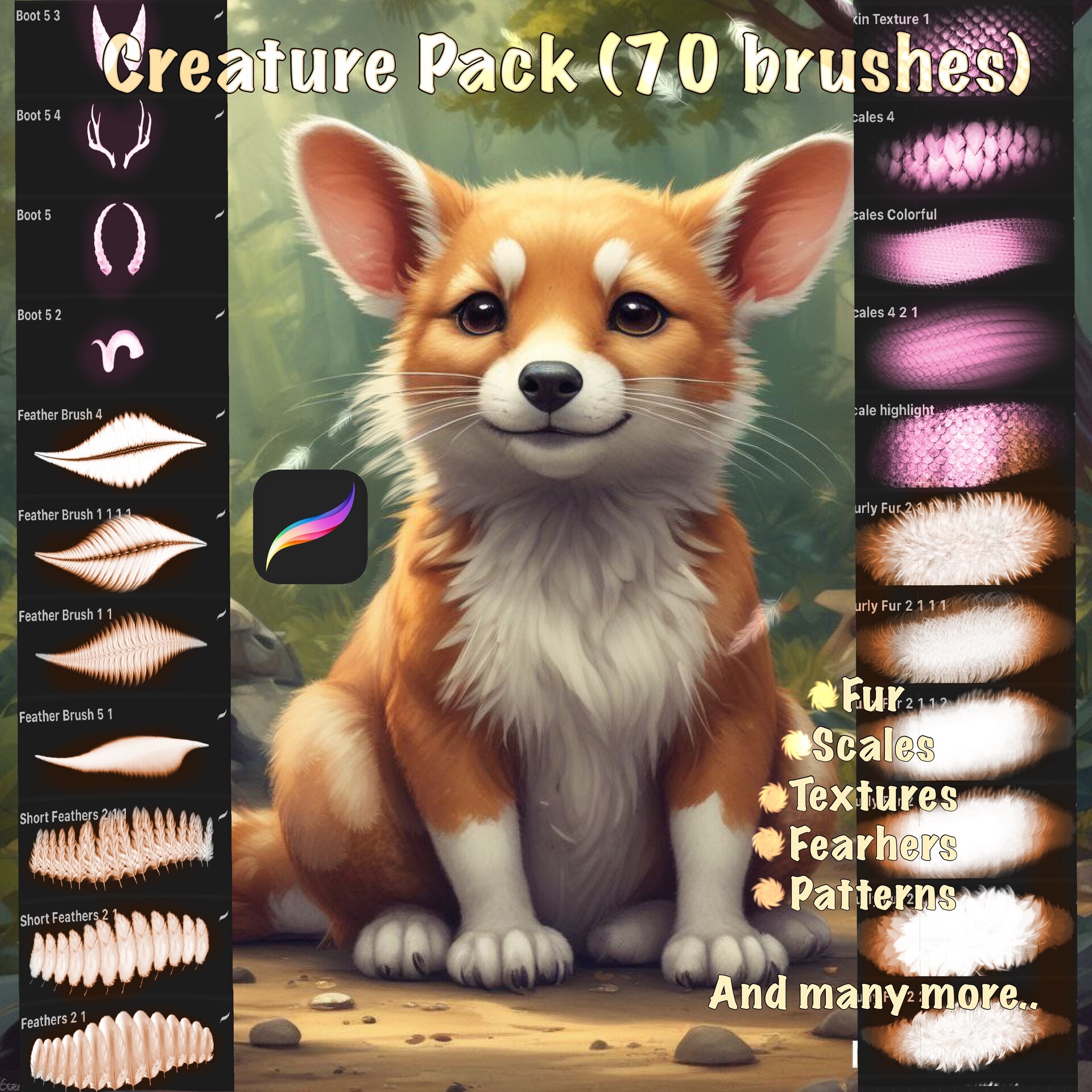 ArtStation - Procreate creature pack