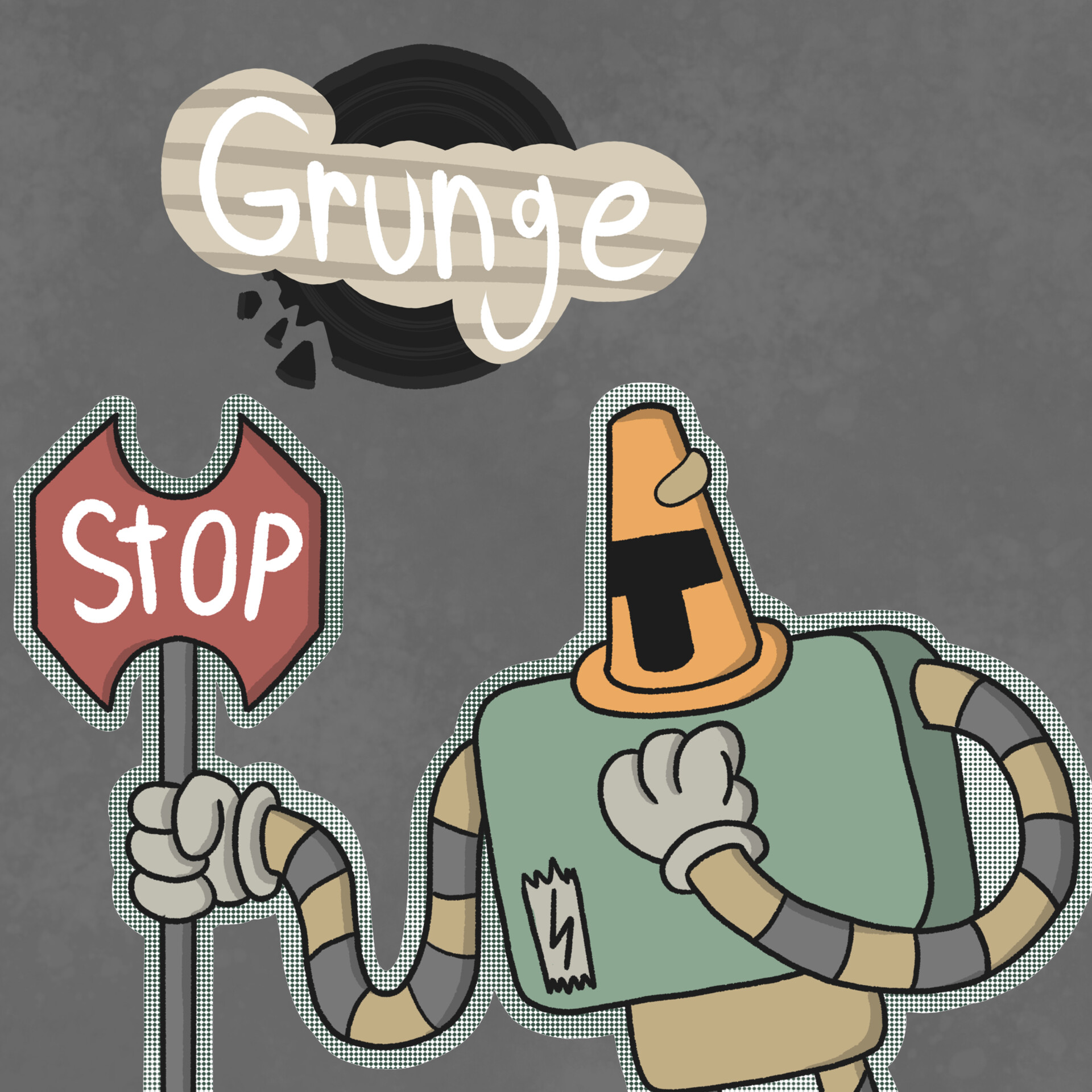 ArtStation - Grum (Grunge Mascot)