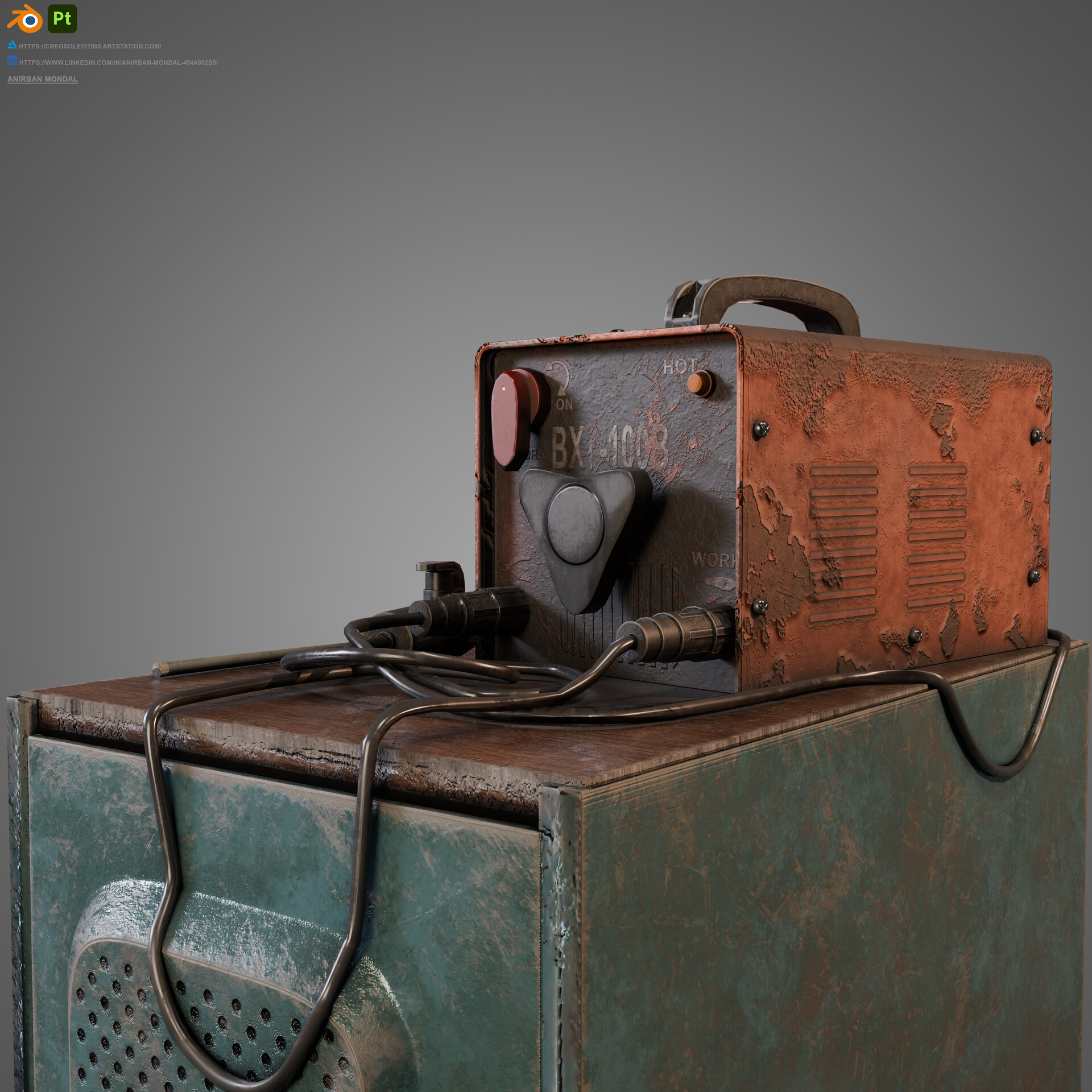 ArtStation - Rusty Arc Welder And Cabinet