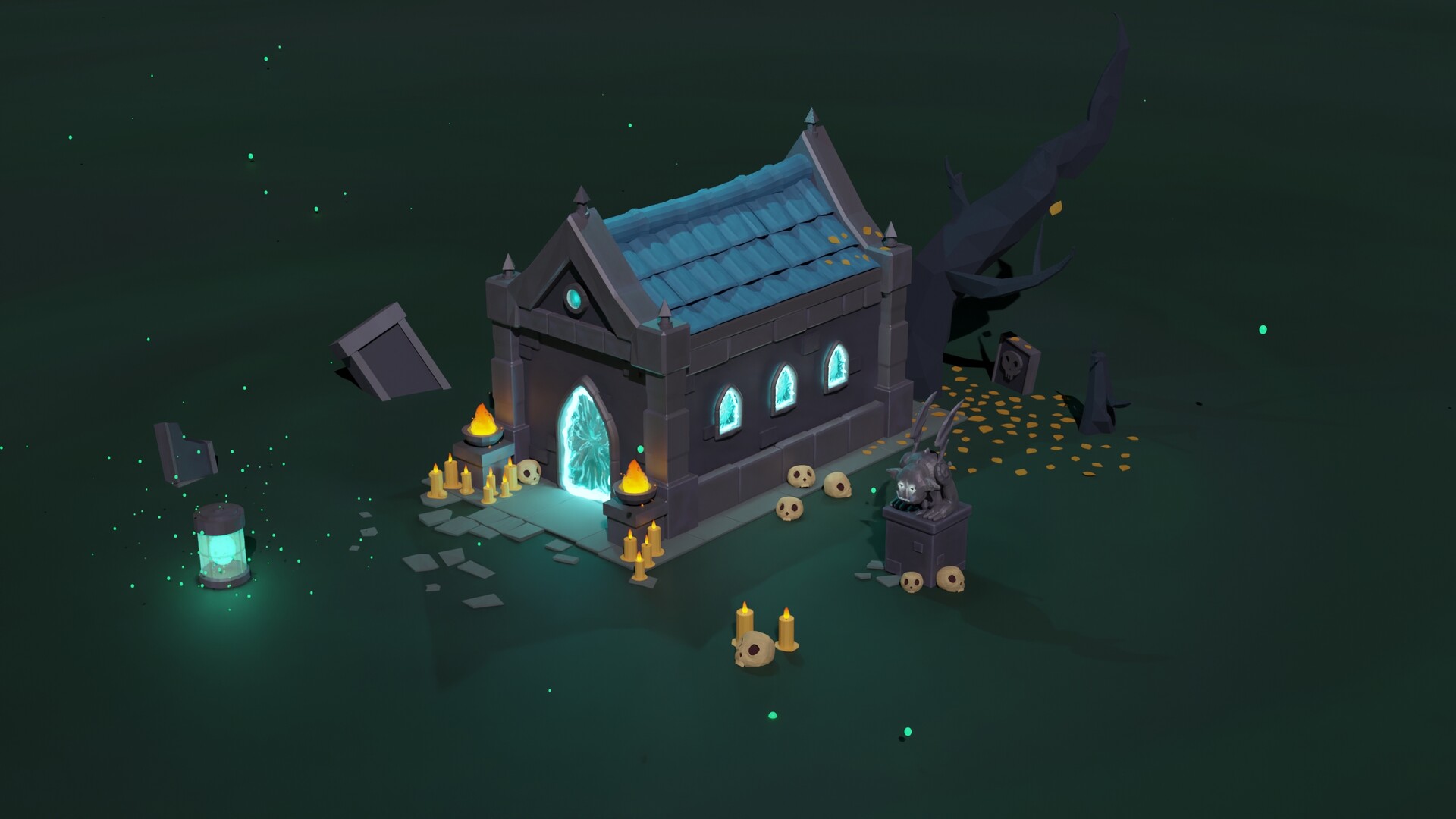 Evla - Lowpoly 3D Isometric Crypt