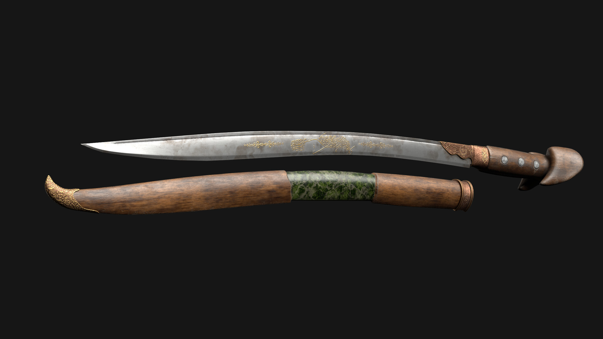 Taha Alptekin Mülkoğlu - Yatagan Sword - Turkish Ottoman Scimitar