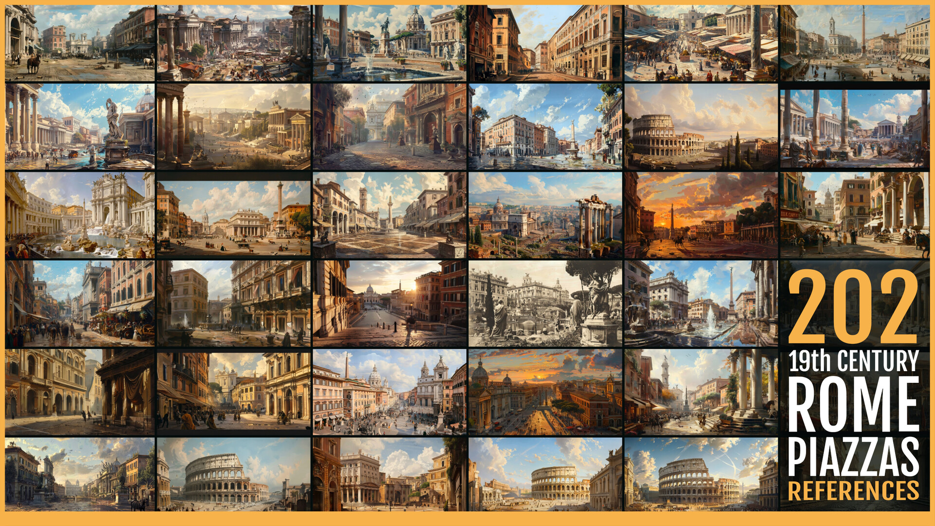 Artificial Dimension - 202 19th Century Rome Piazzas