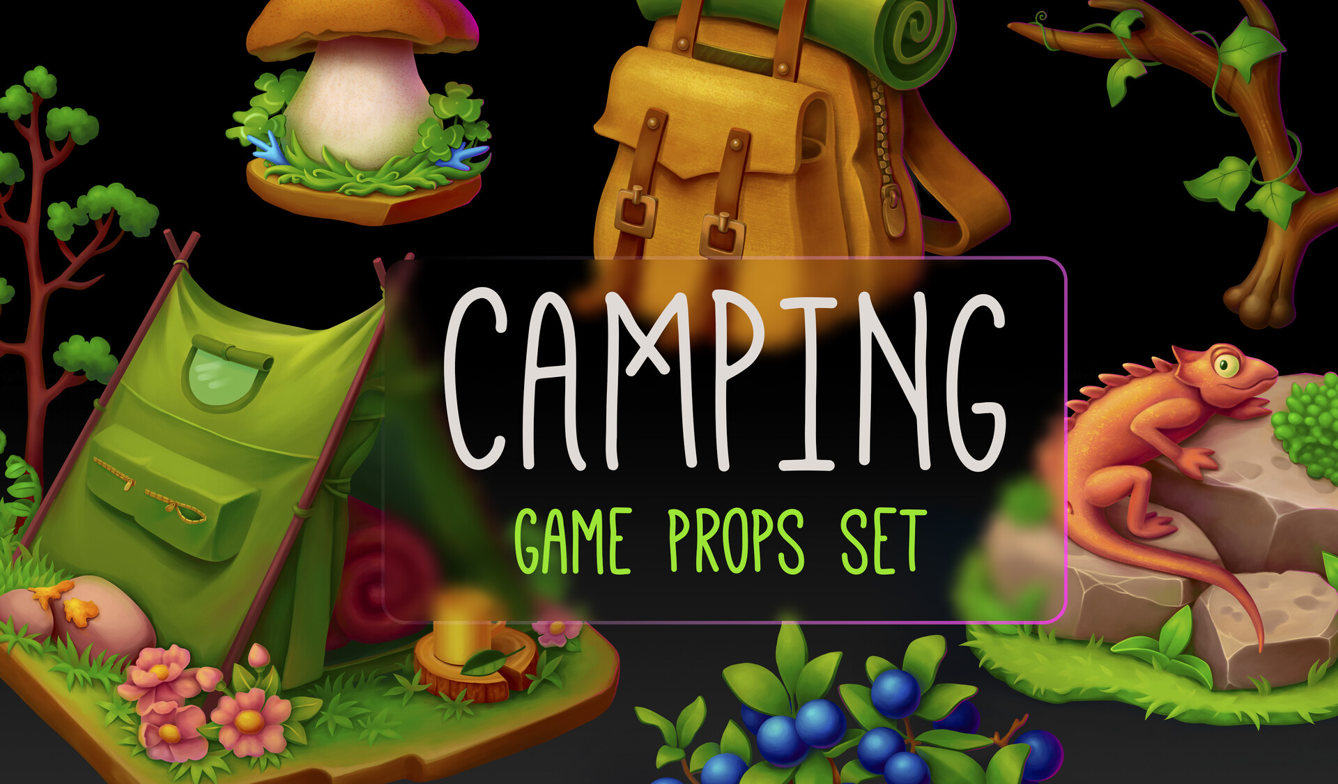ArtStation - Wilderness Wonders. Camping Game Props Set