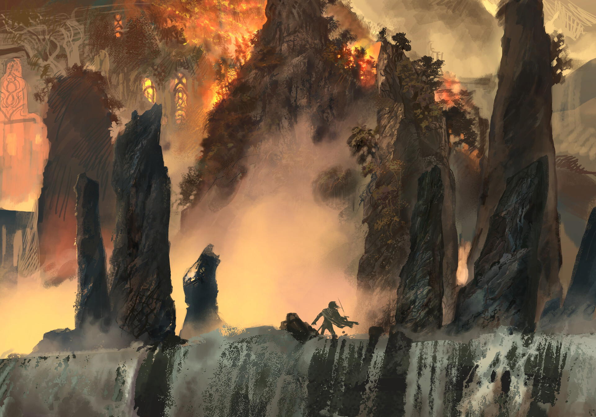 ArtStation - Nargothrond burns