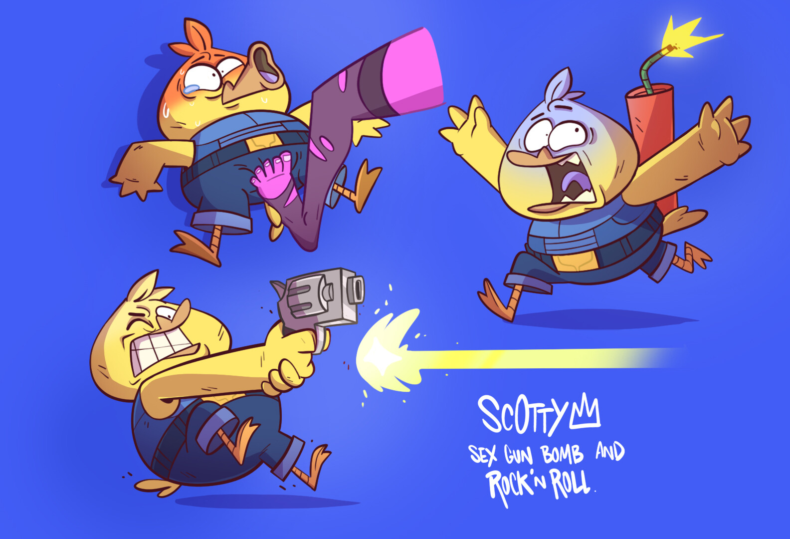 ArtStation - sex gun bomb & rock n'rolls