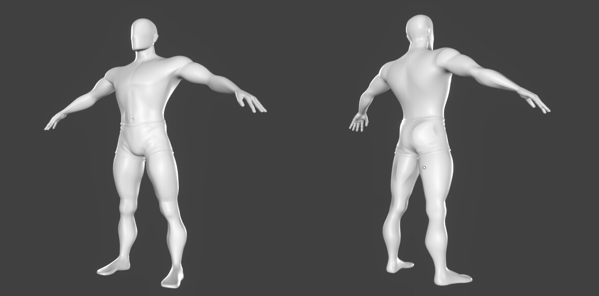ArtStation - Male Human Base mesh