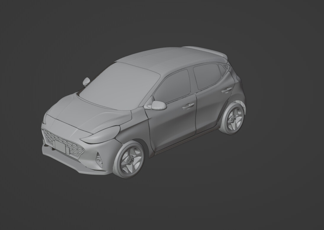 ArtStation - Huyndai i10 in progress