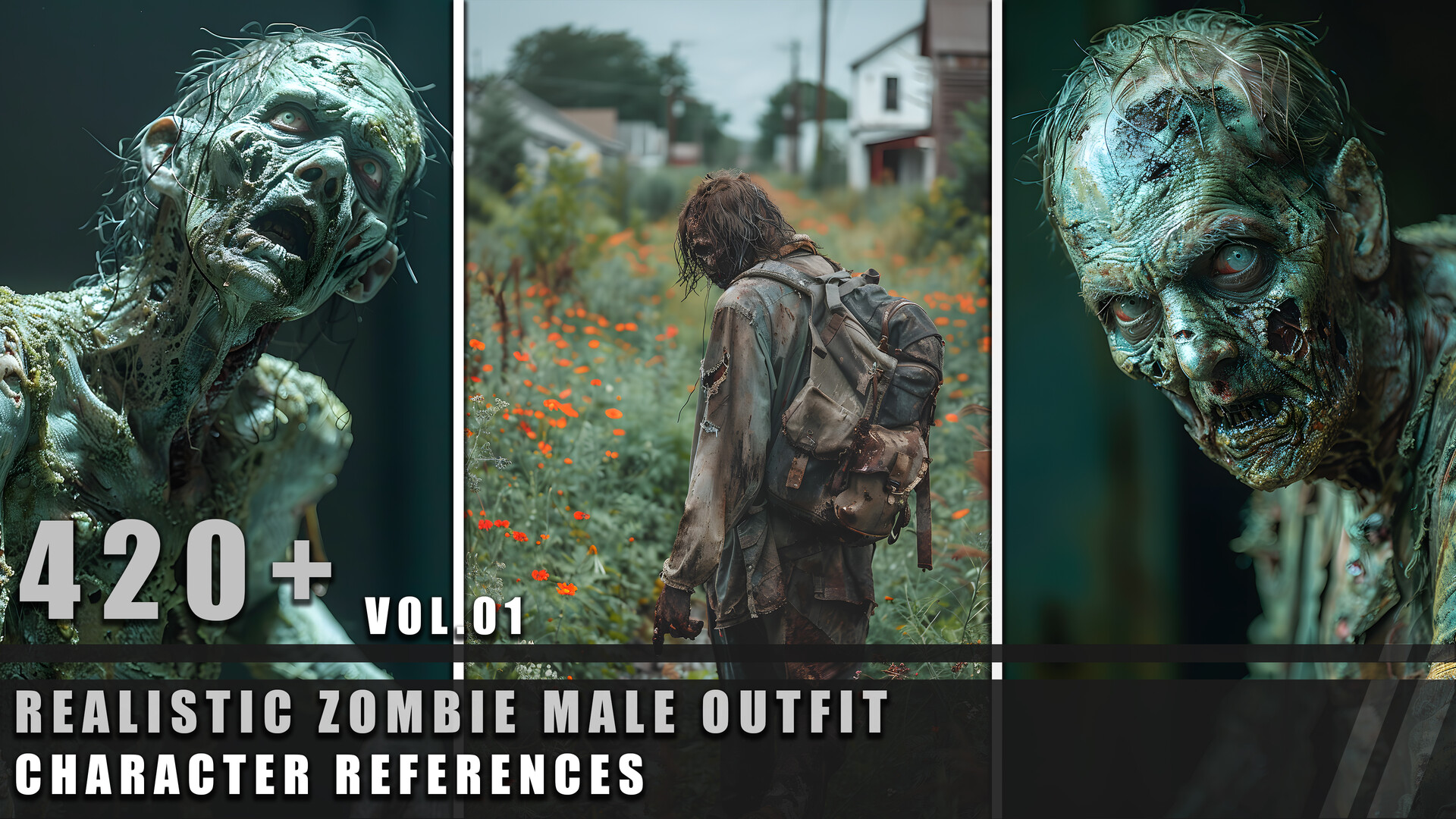 WaterLaw's Studio - 420+ Realistic Zombie Male Outfit - Character ...