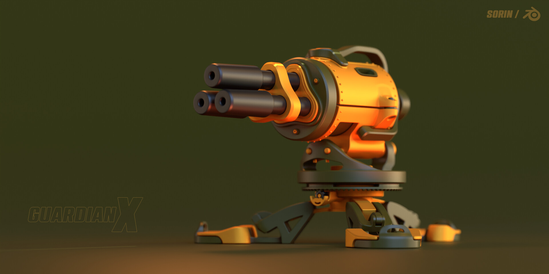 ArtStation - Turret Concept 3d BLENDER