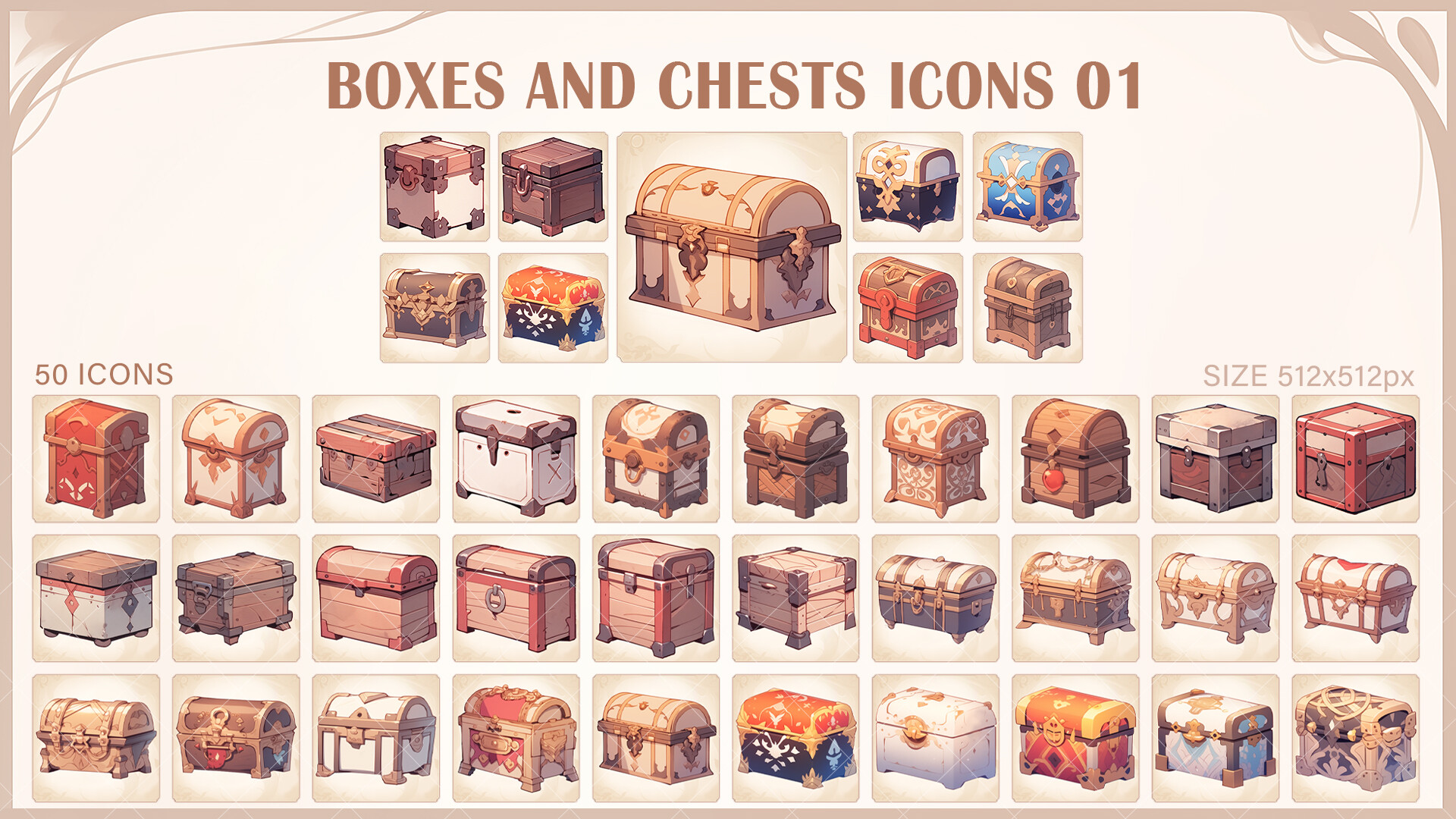 ArtStation - Boxes and Chests Icons