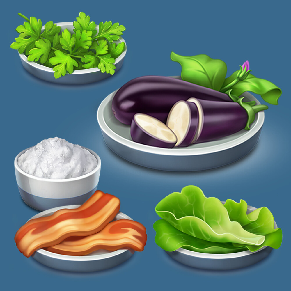 ArtStation - Food props. Game graphics. 2d art