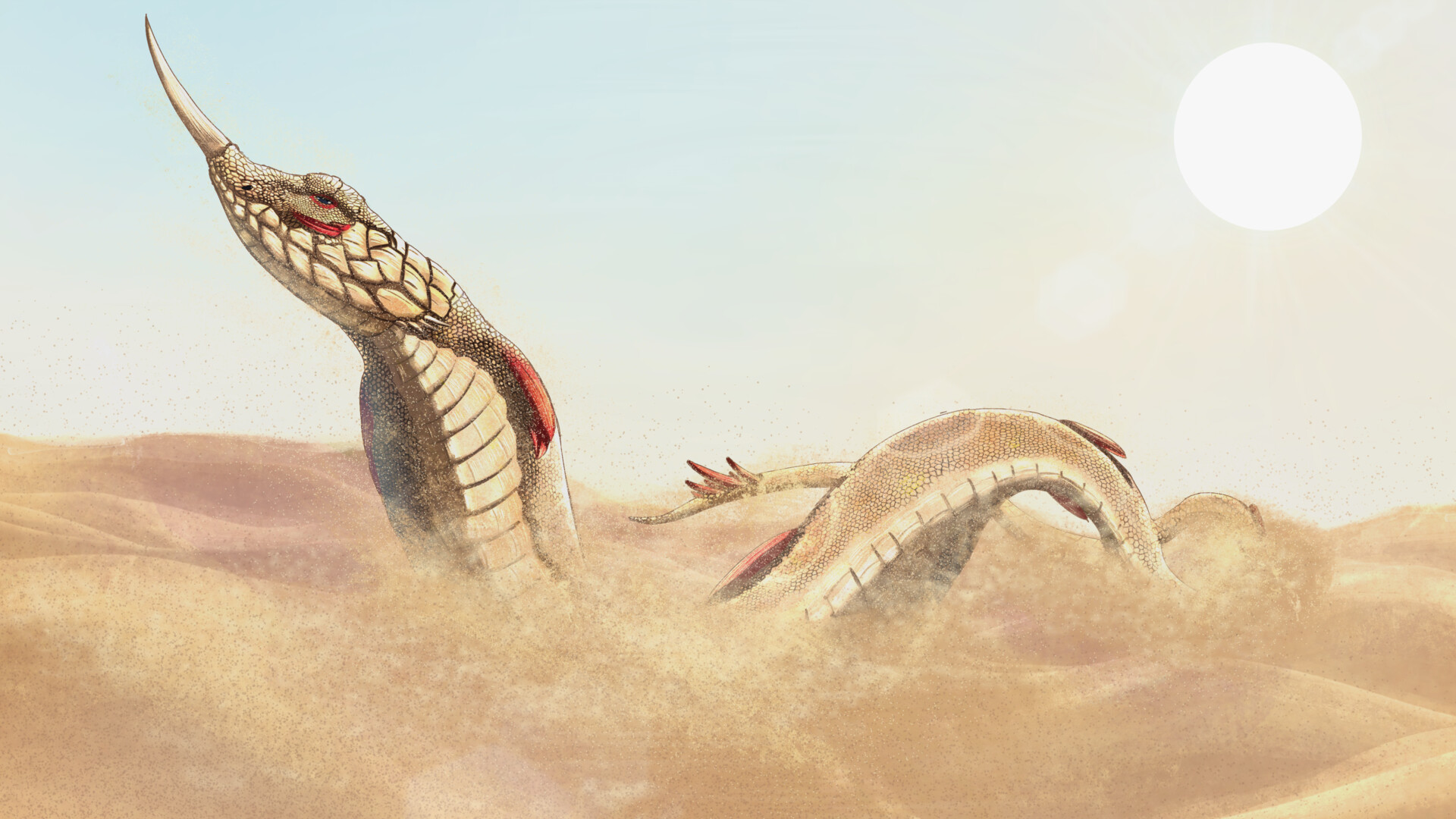 ArtStation - The Great Sand Wyrm