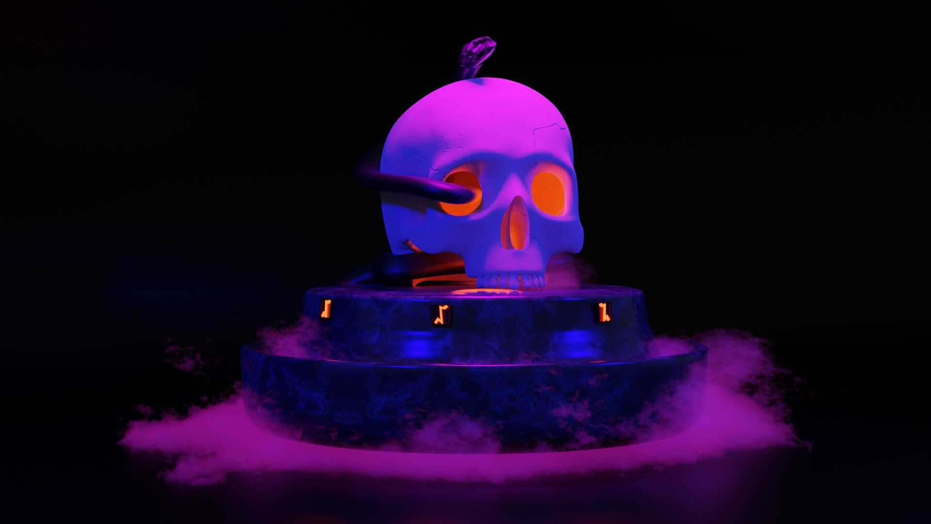 ArtStation - Snake and Human Skull