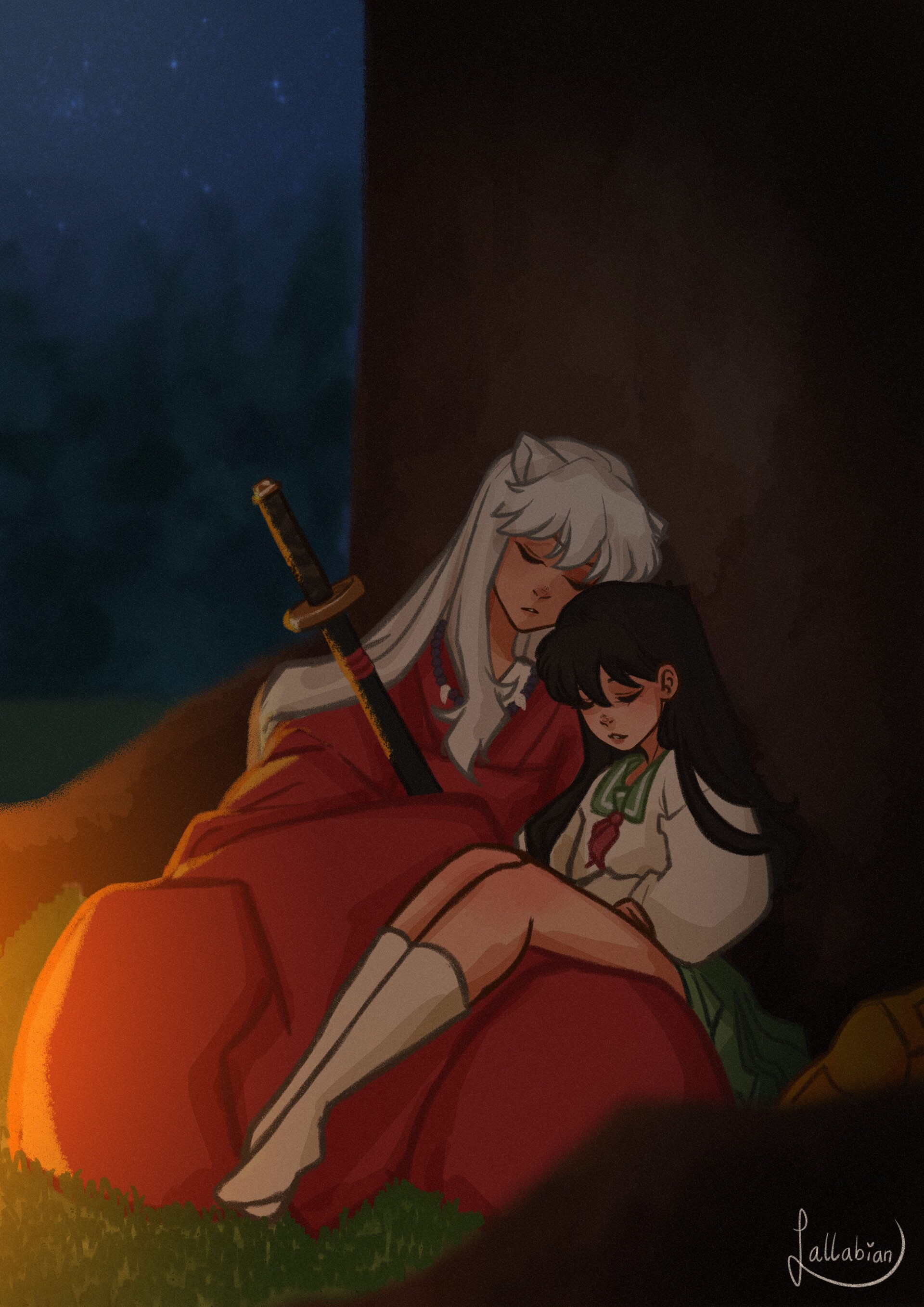 ArtStation - Inuyasha night - Fanart
